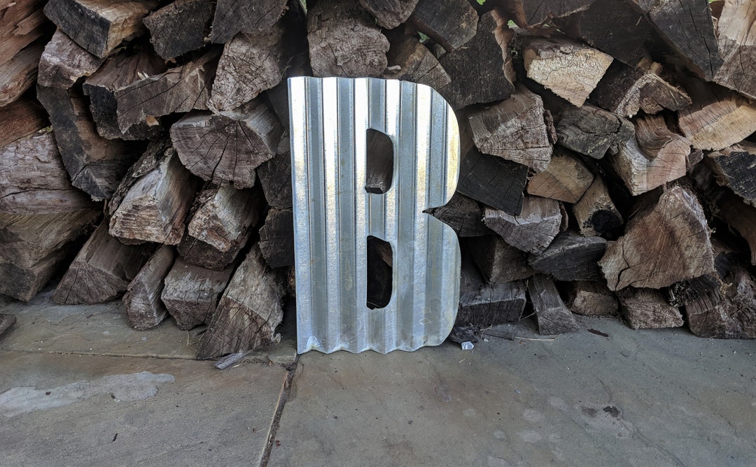 Metal Letter Cut Out 12" | Rustic Metal Home Decor Sign - Etsy