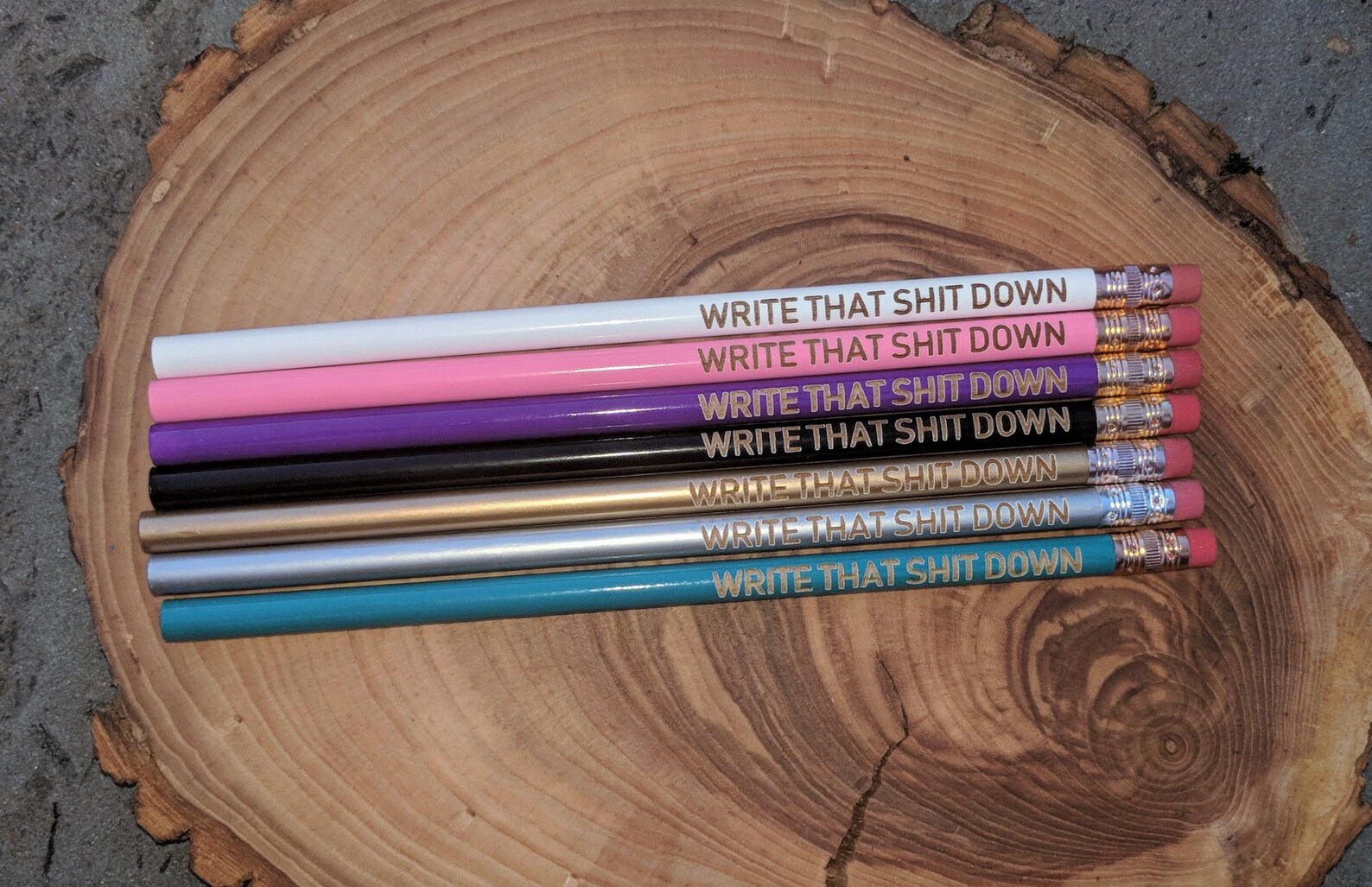 Write That Shit Down Cute Unique Pencil Motivational - Etsy