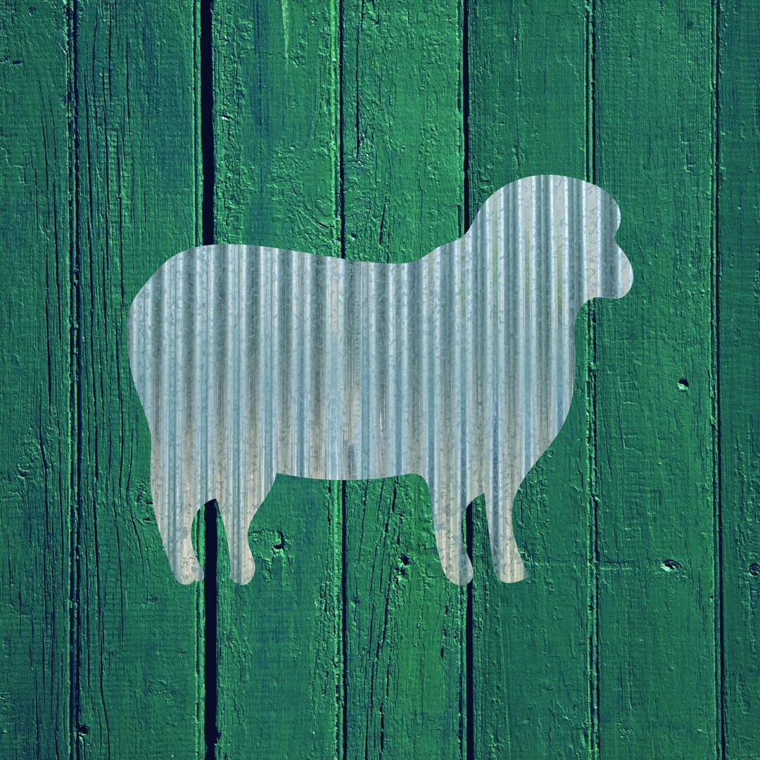Sheep Metal Wall Sign | Rustic Corrugated Metal Animal Signs | Durable ...