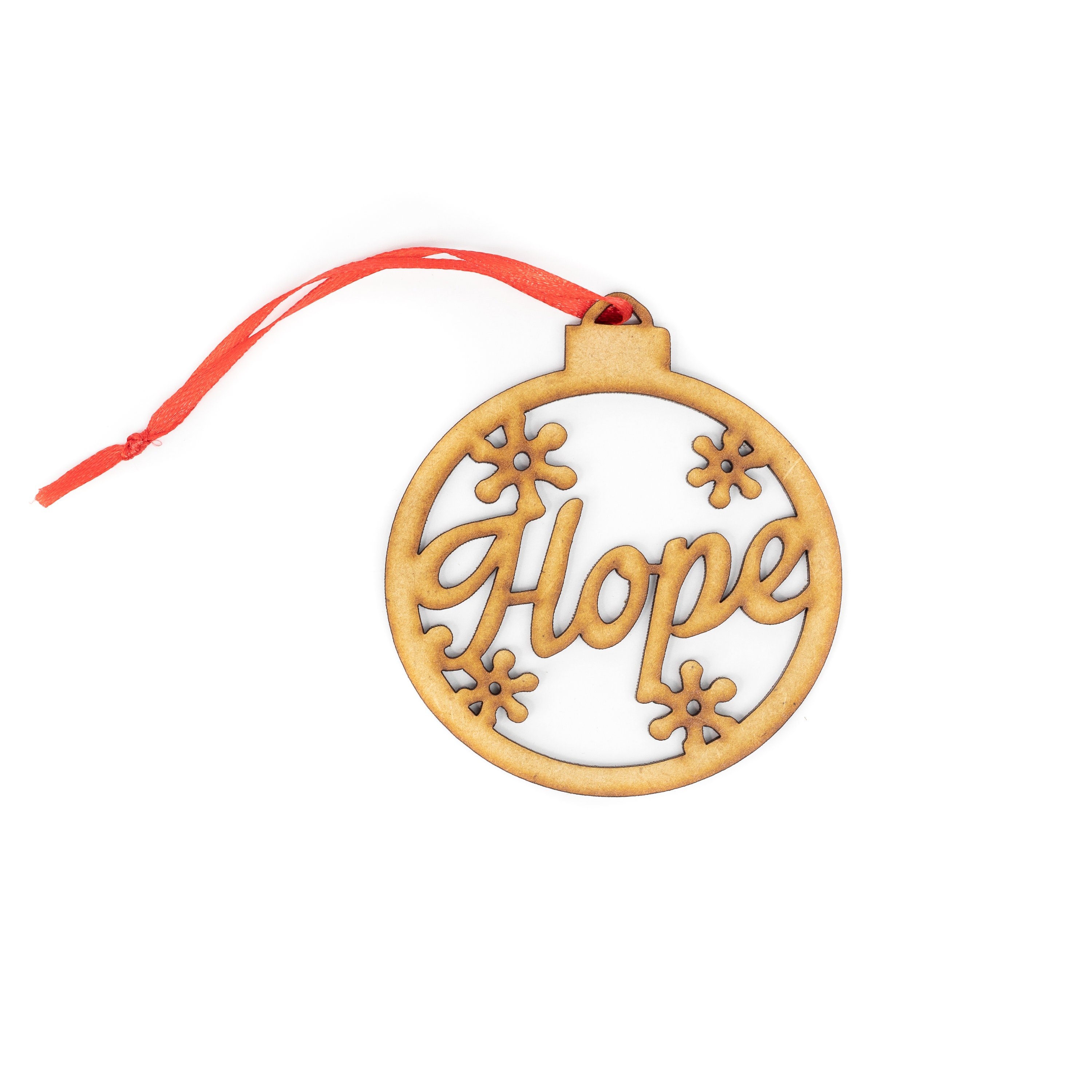 Hope Ornament Christmas Wood Laser Cut Ornaments Unique | Etsy