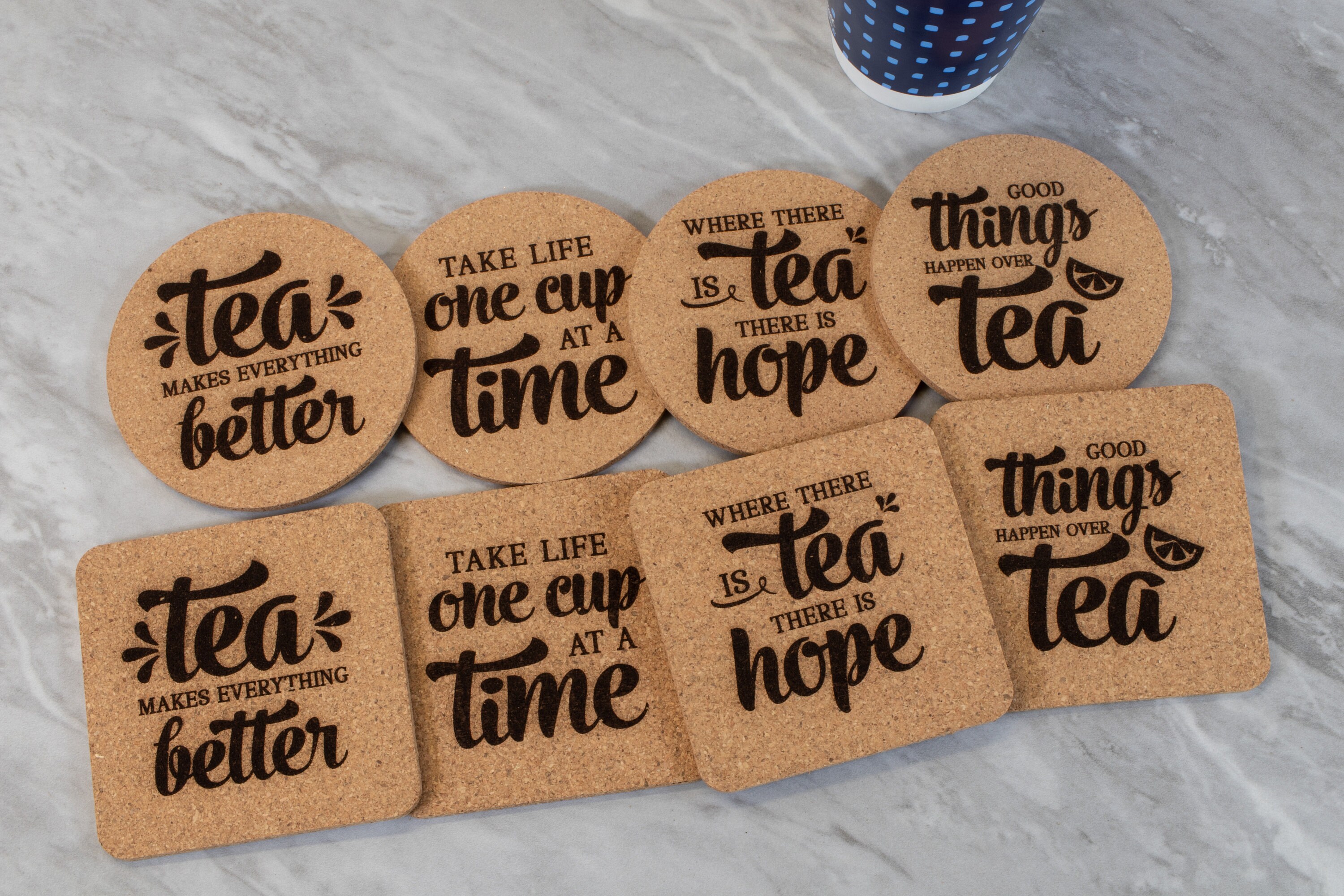 Tea Cork Coaster Set Funny Sweet Tea Coasters Funny Unique - Etsy.de