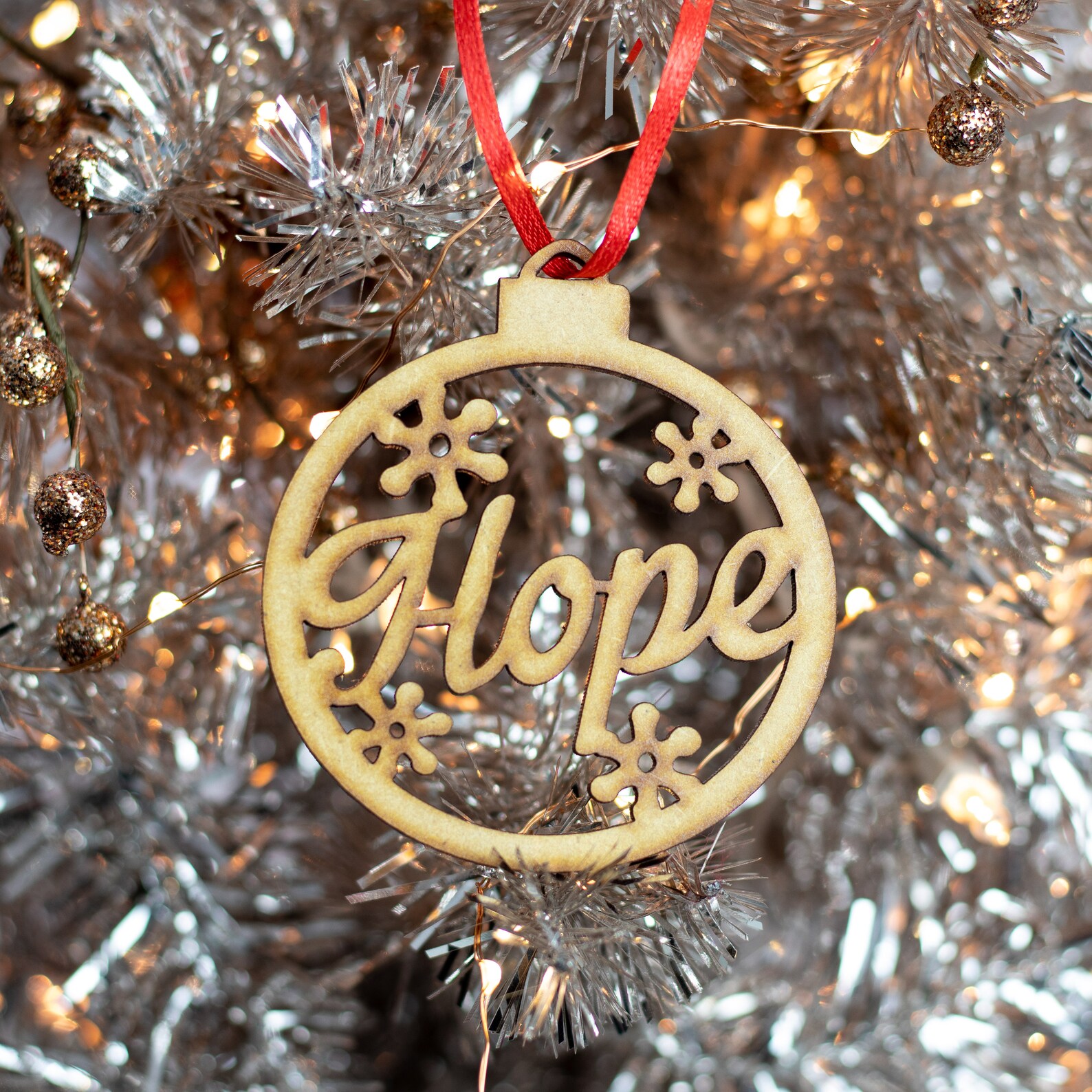 Joy Hope Love Peace Wood Ornaments 4pc Christmas Bundle | Etsy