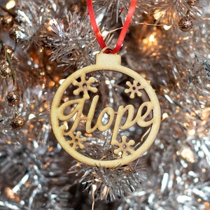 Joy, Hope, Love, Peace Wood Ornaments 4pc Christmas Bundle | Unique ...