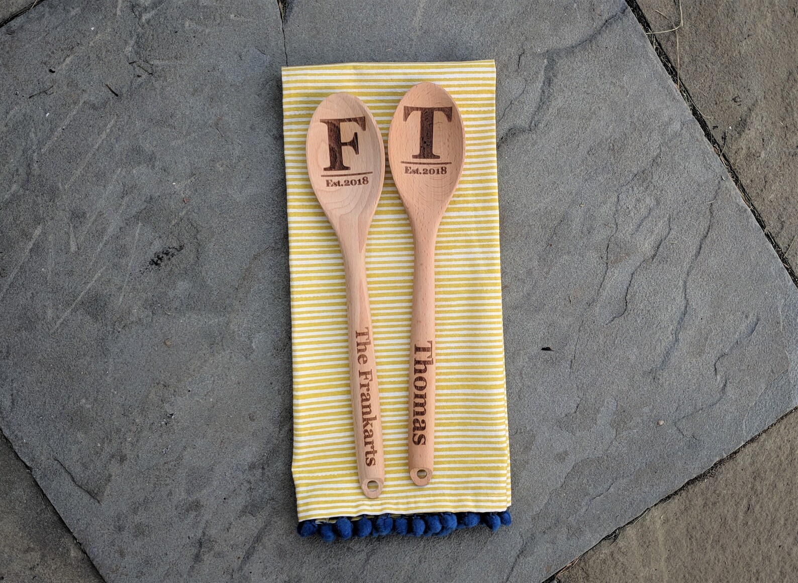 Personalized Family Name Spoon Engraved Wood Unique | Etsy