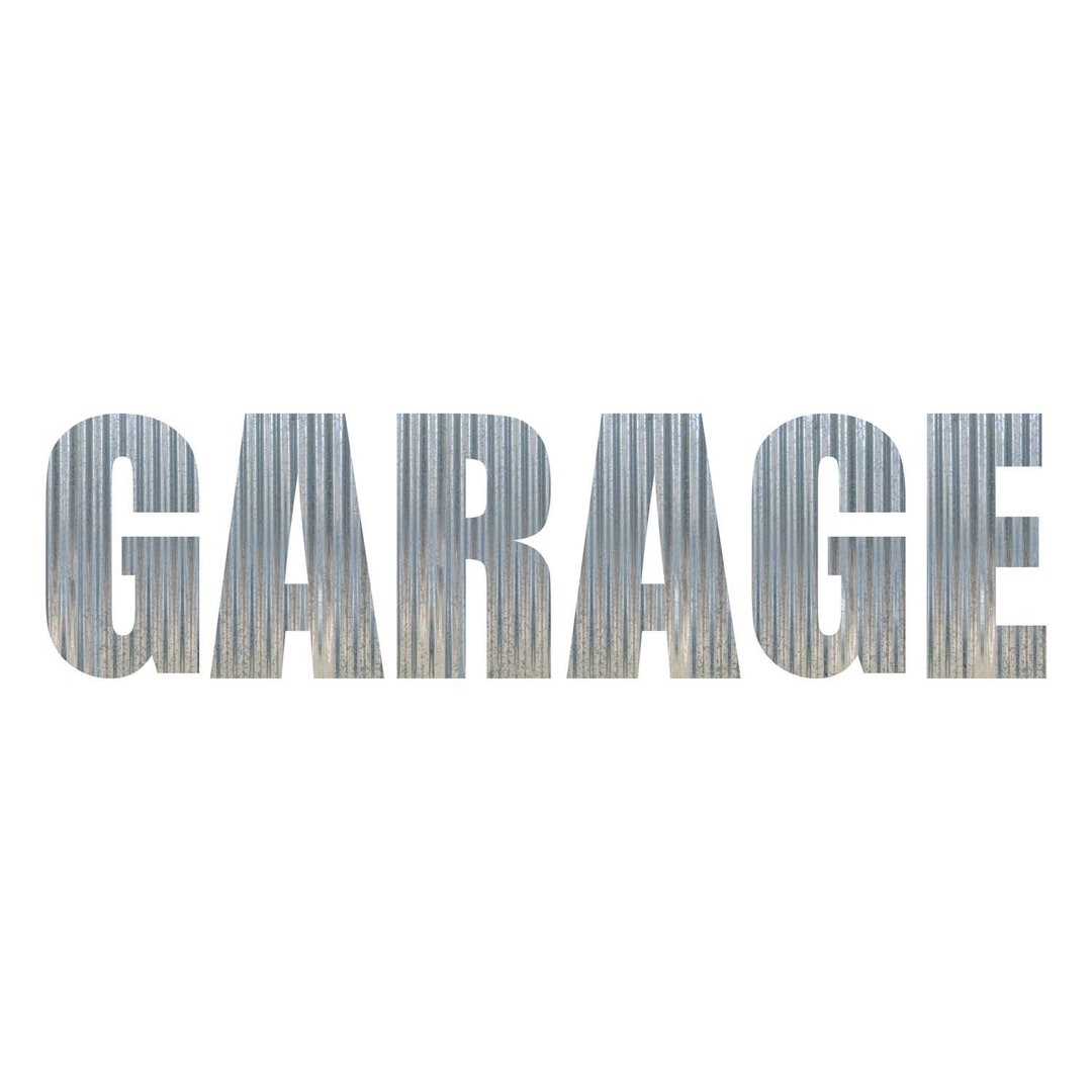 GARAGE Metal Letters Corrugated Galvanized Metal Word Business Sign ...
