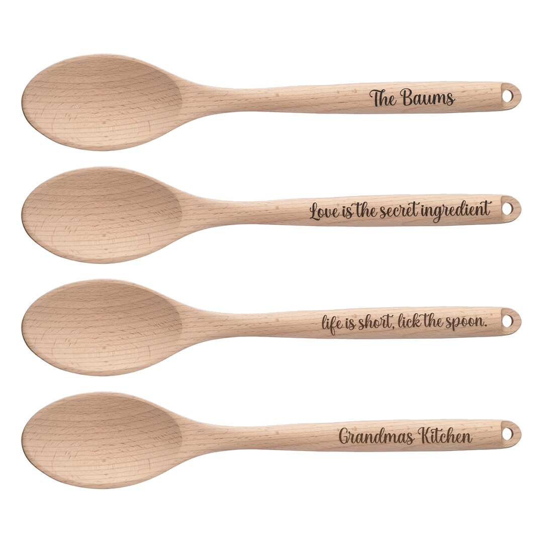 Personalized Spoon Serving Mixing Spoons | Unique Housewarming Wedding ...