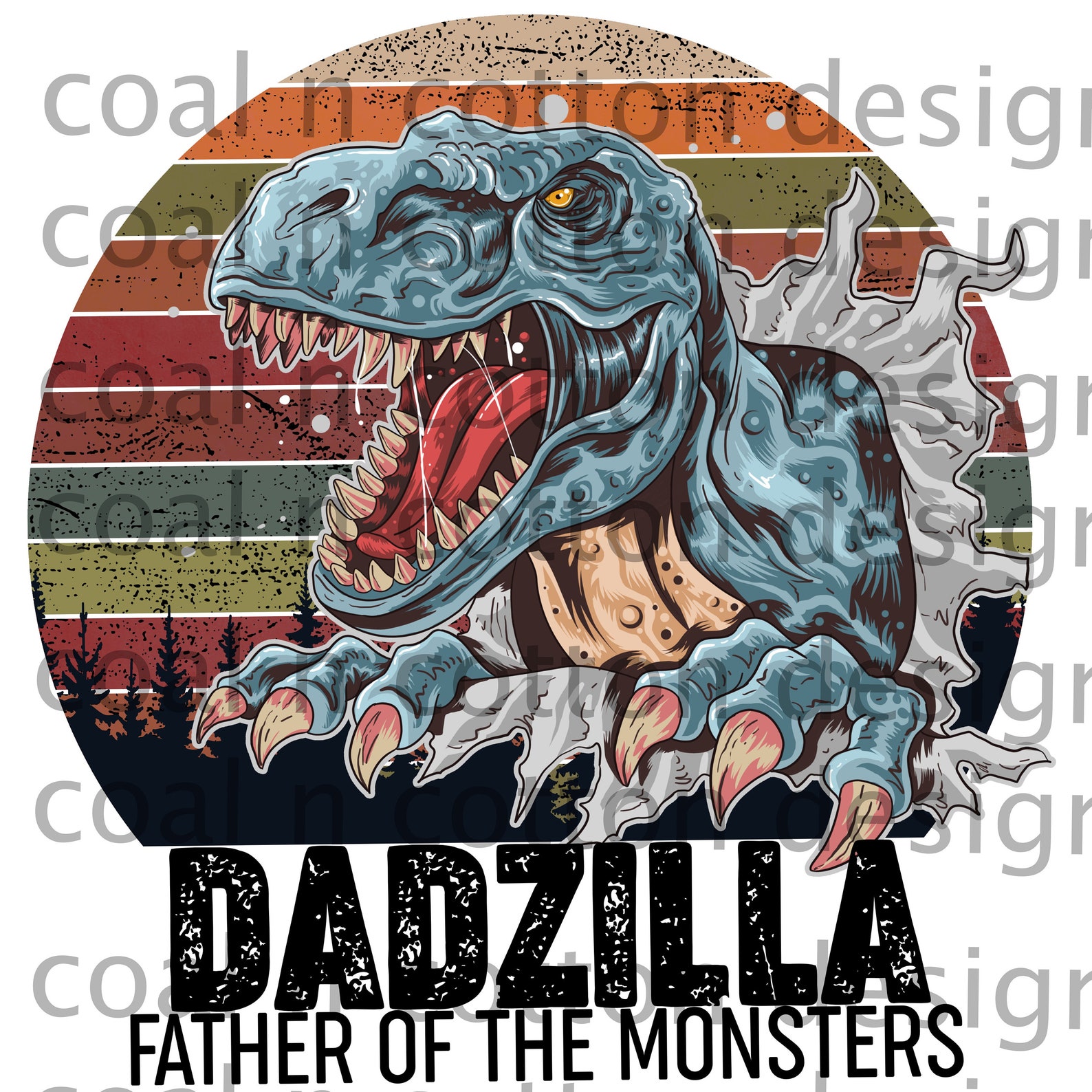 Dadzilla Father of Monsters Fathers Day Sublimation - Etsy