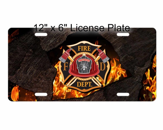 Scratch Metal Grunge Fire License Plate Template Sublimation - Etsy