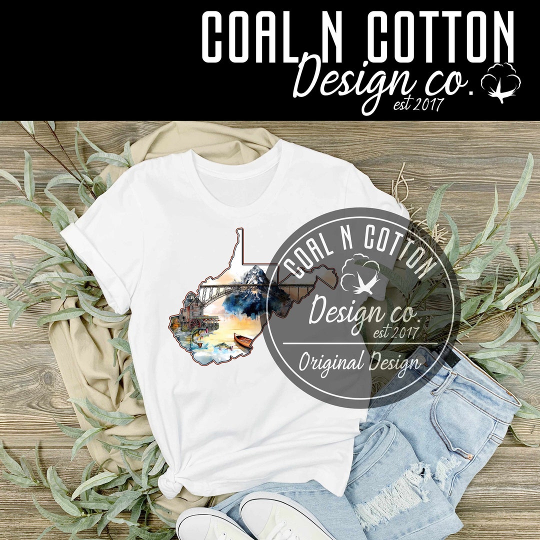 West Virginia Watercolor Rustic WV Elements Watercolor, Sublimation ...