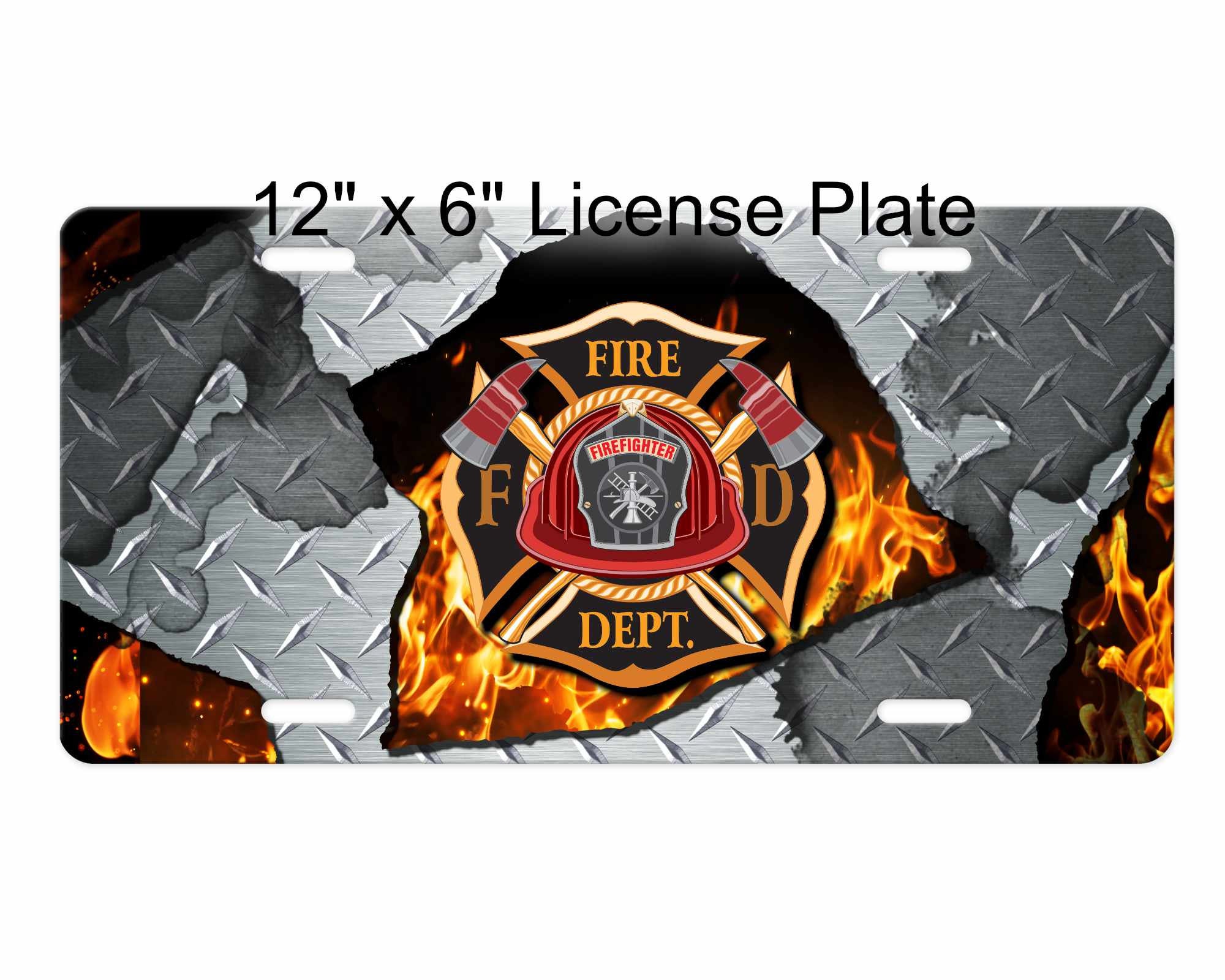 Silver Hatch Metal Grunge Fire License Plate Template - Etsy
