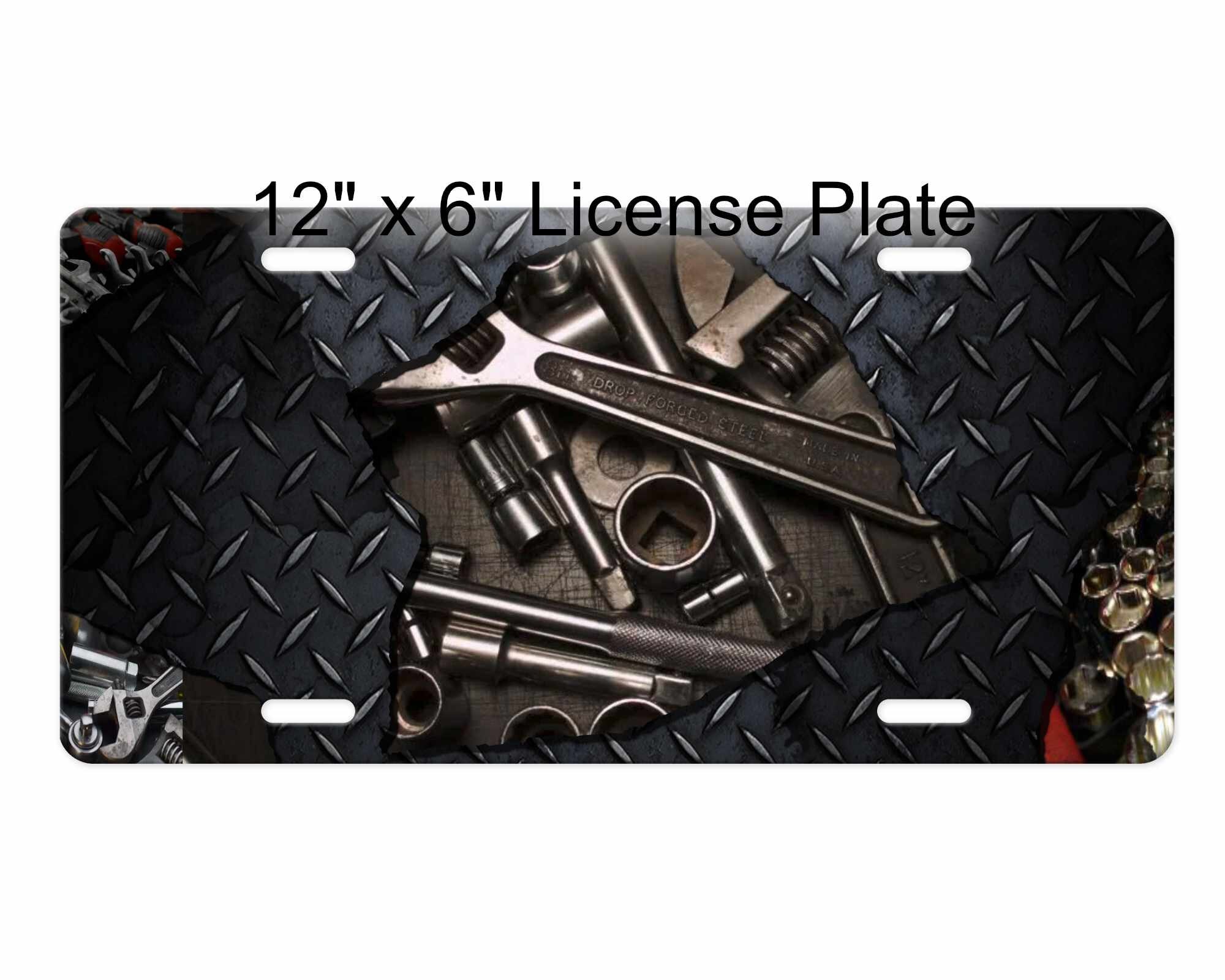Dark Hatch Metal Tools License Plate Template Sublimation - Etsy