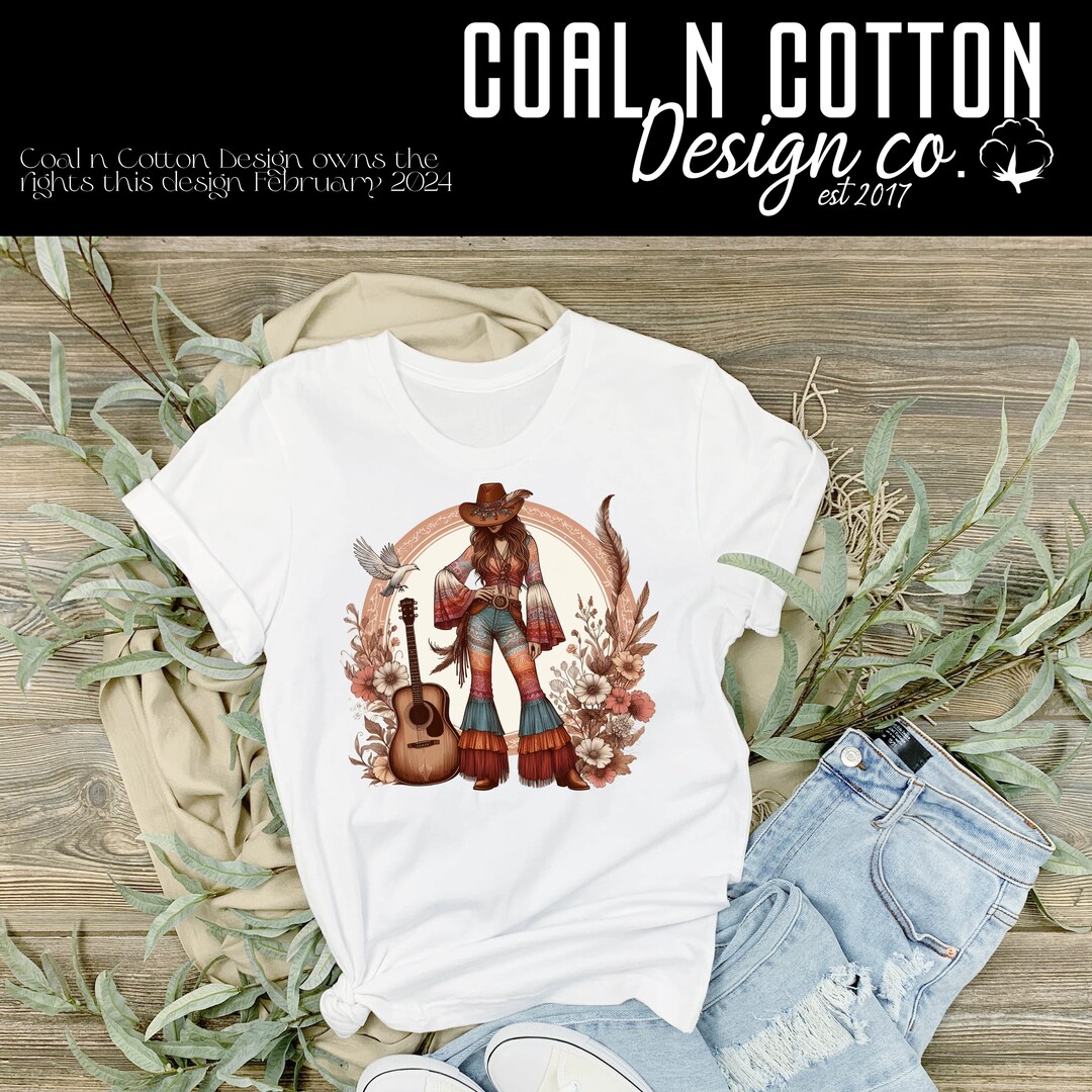 Boho Bell Bottom Country Girl Sublimation, Waterslide, Clipart, PNG ...
