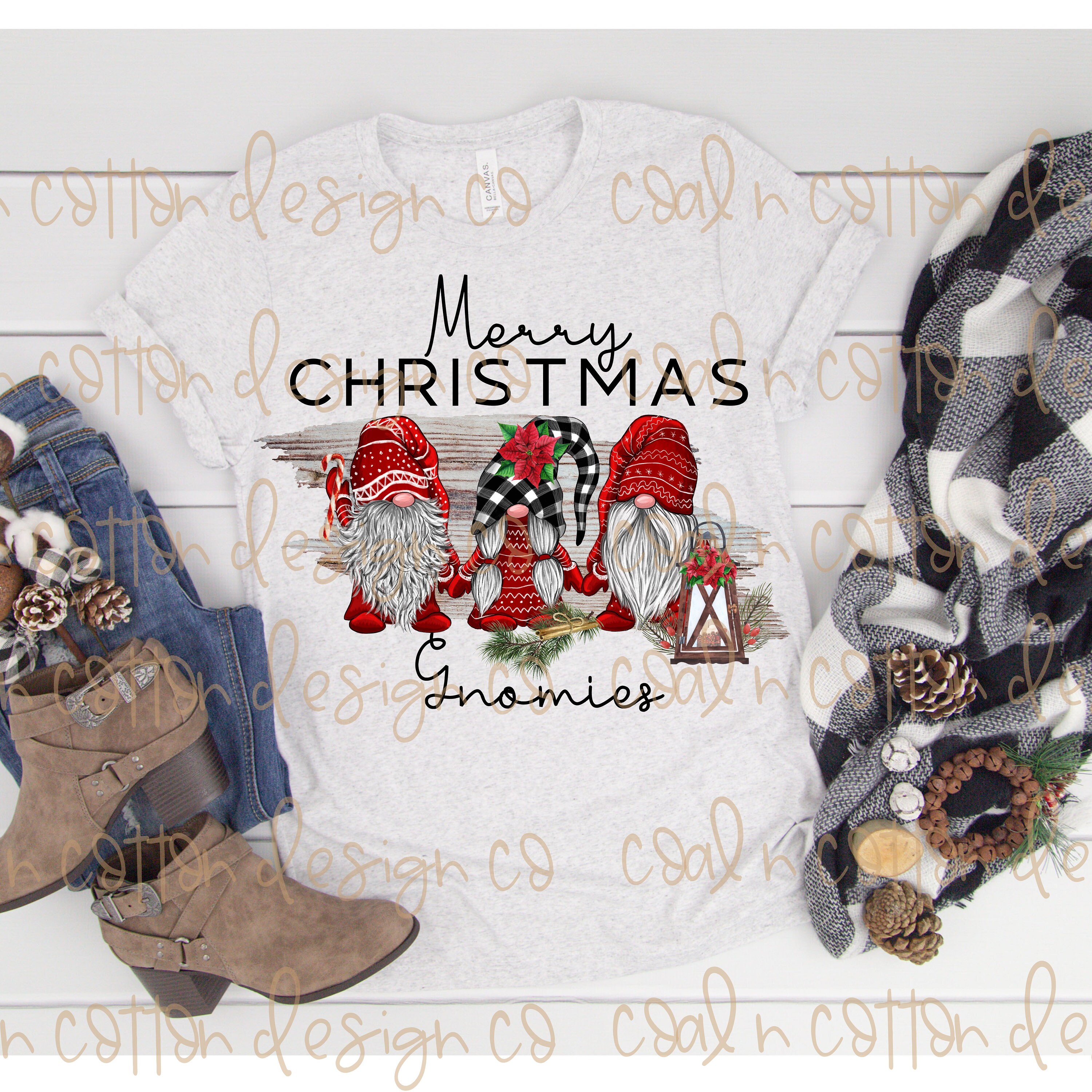 Merry Christmas Gnomies Sublimation Waterslide Digital | Etsy