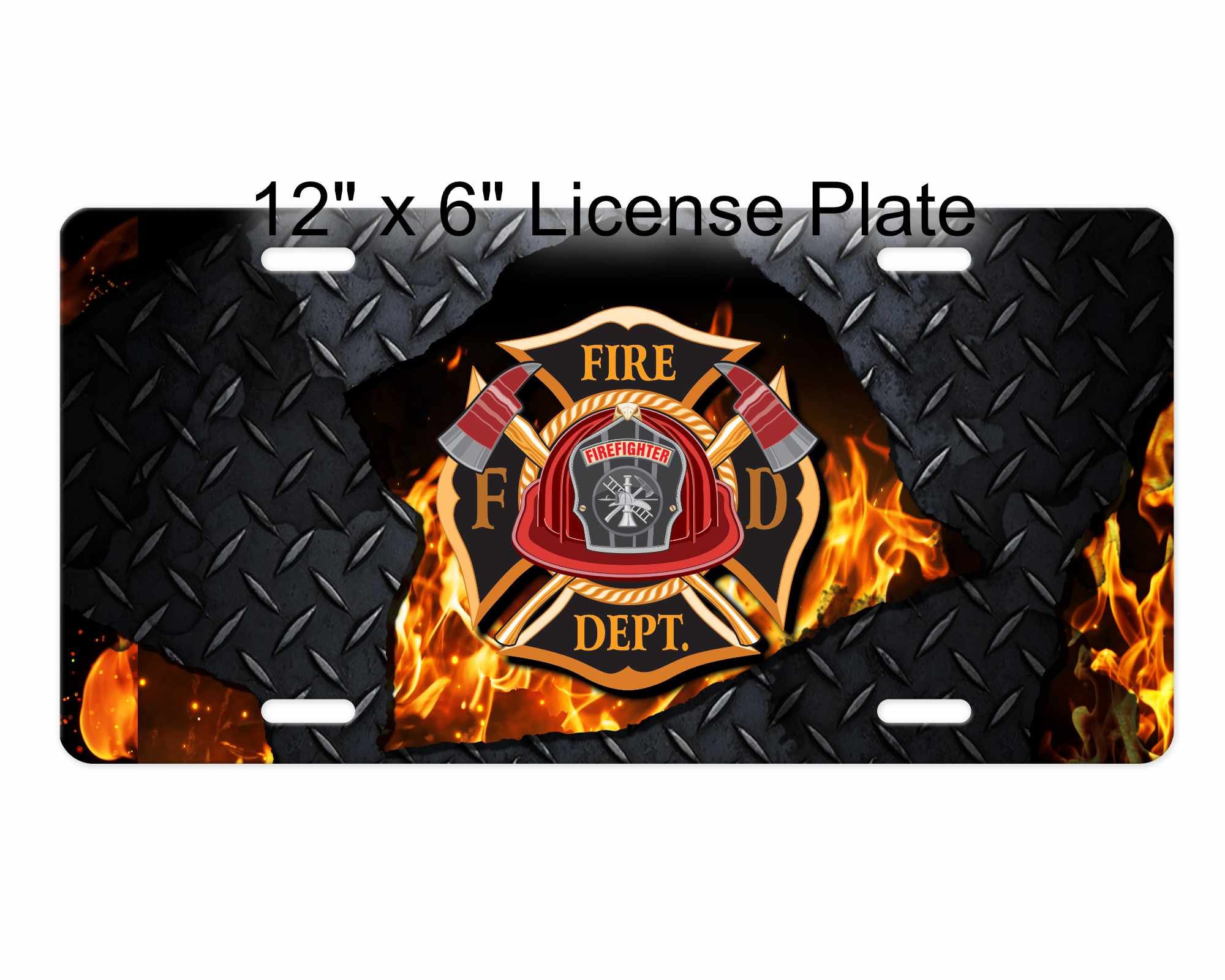 Dark Hatch Metal Grunge Fire License Plate Template, Sublimation ...