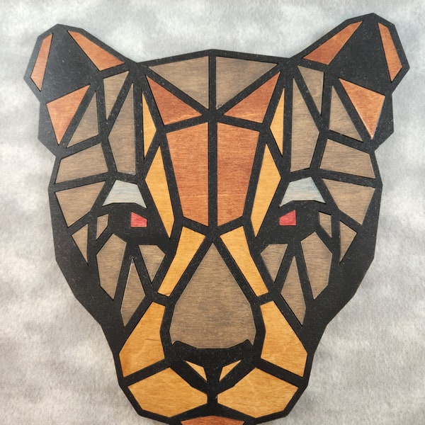 Cougar Stained Glass Pattern - Etsy