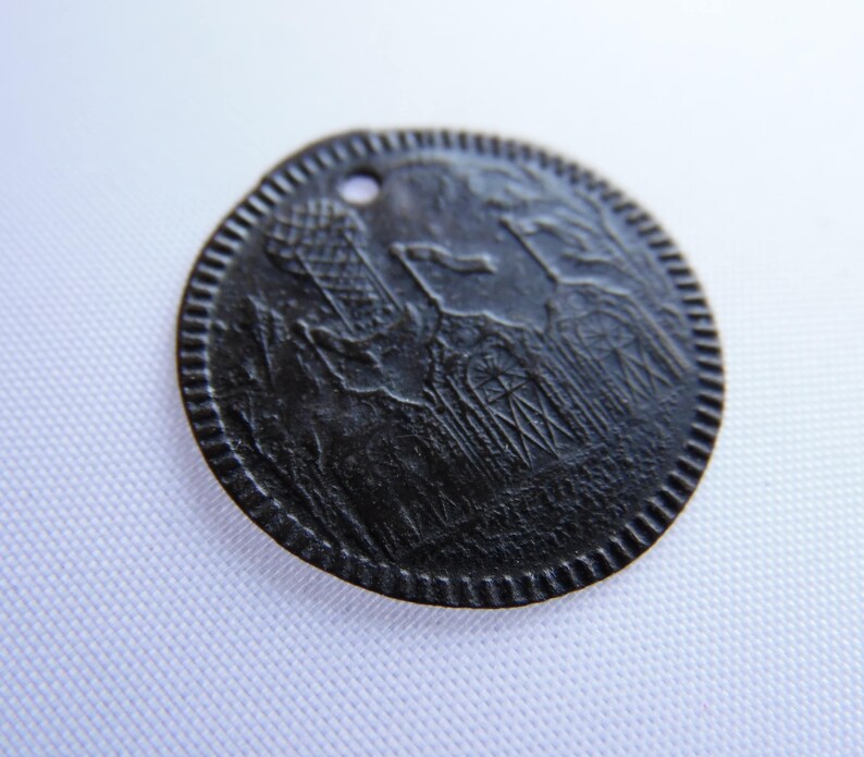 Antique Bronze Interesting Medallion Token - Etsy