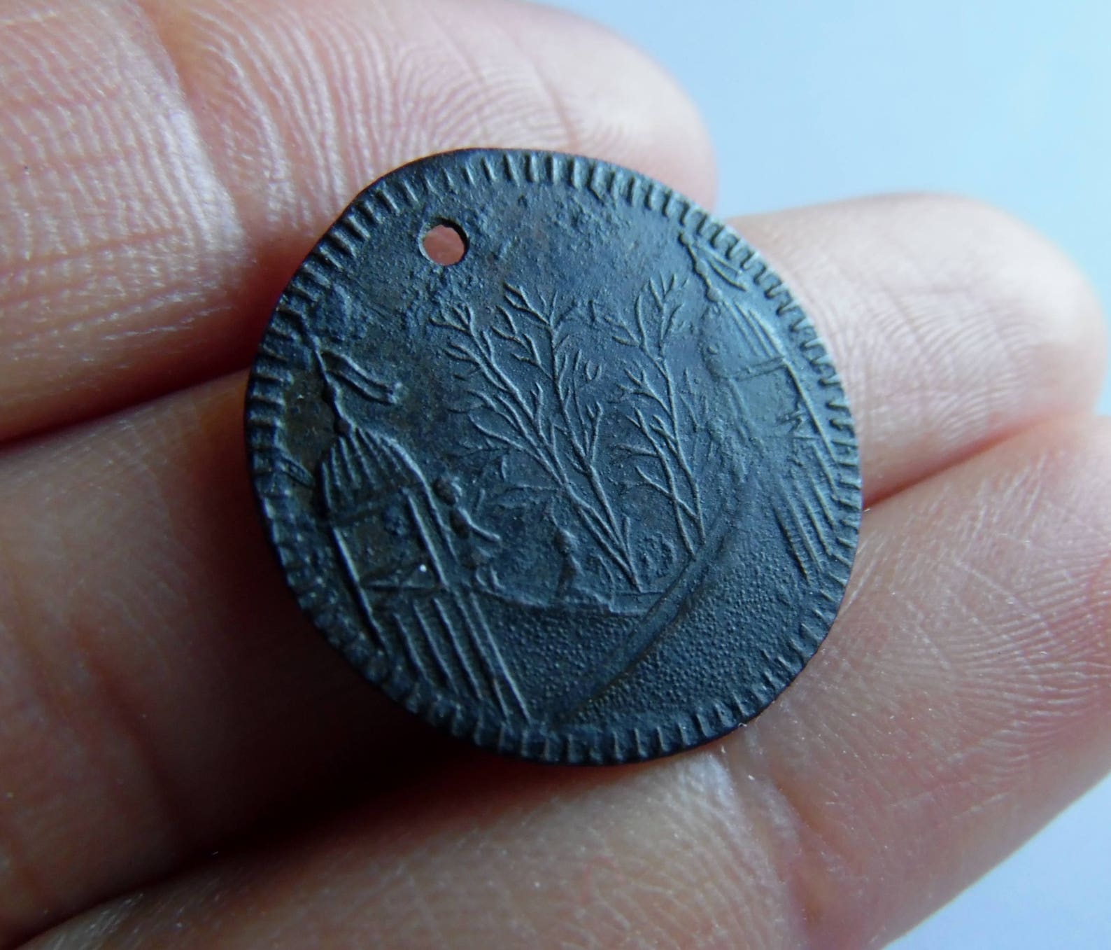 Antique Bronze Interesting Medallion Token - Etsy
