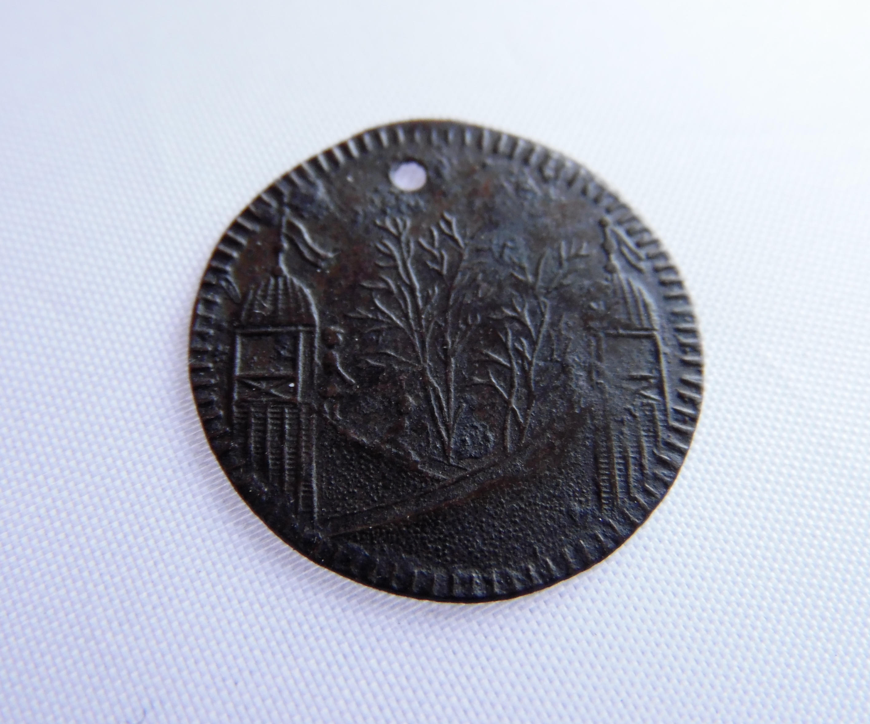 Antique Bronze Interesting Medallion Token - Etsy
