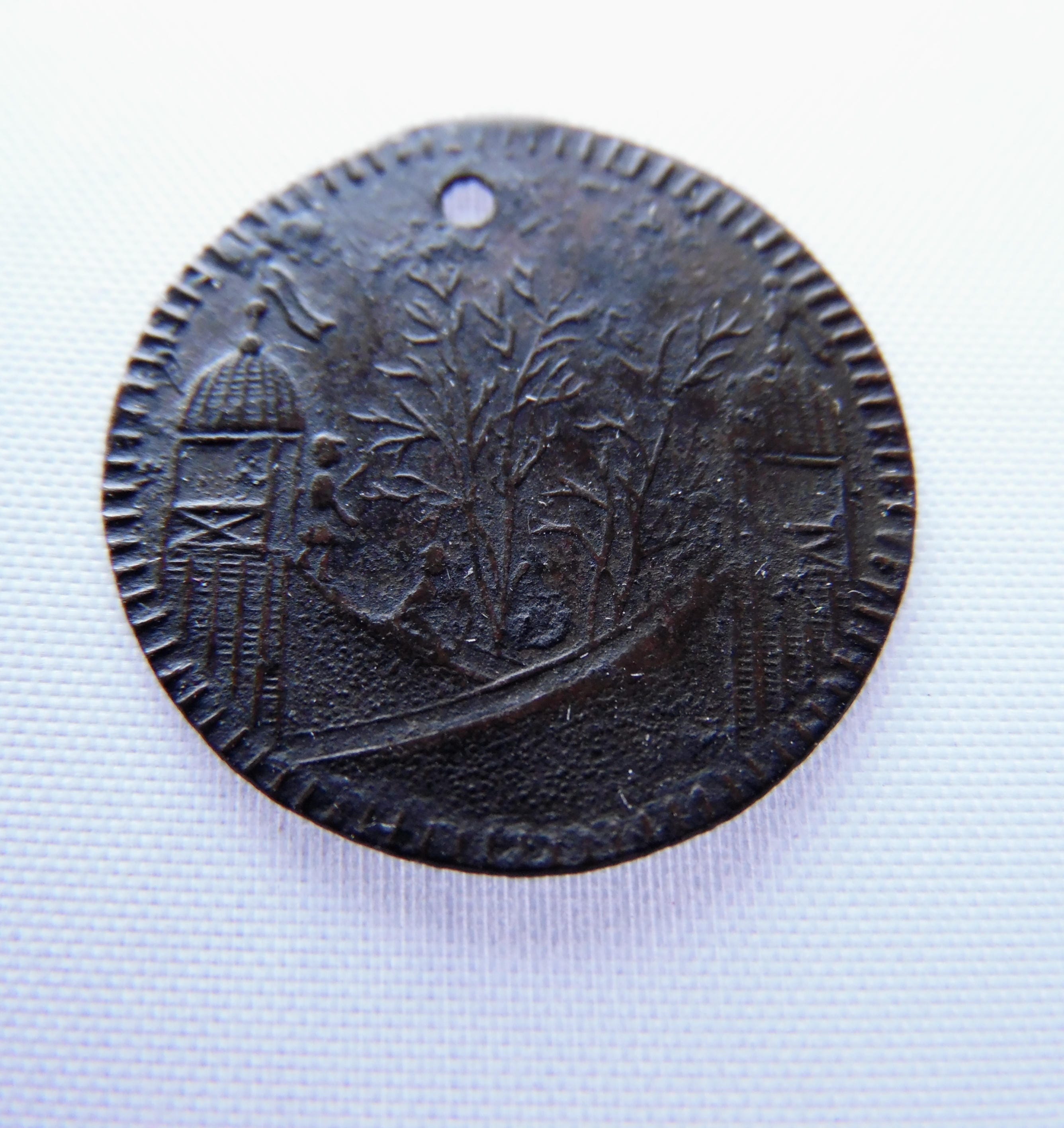 Antique Bronze Interesting Medallion Token - Etsy