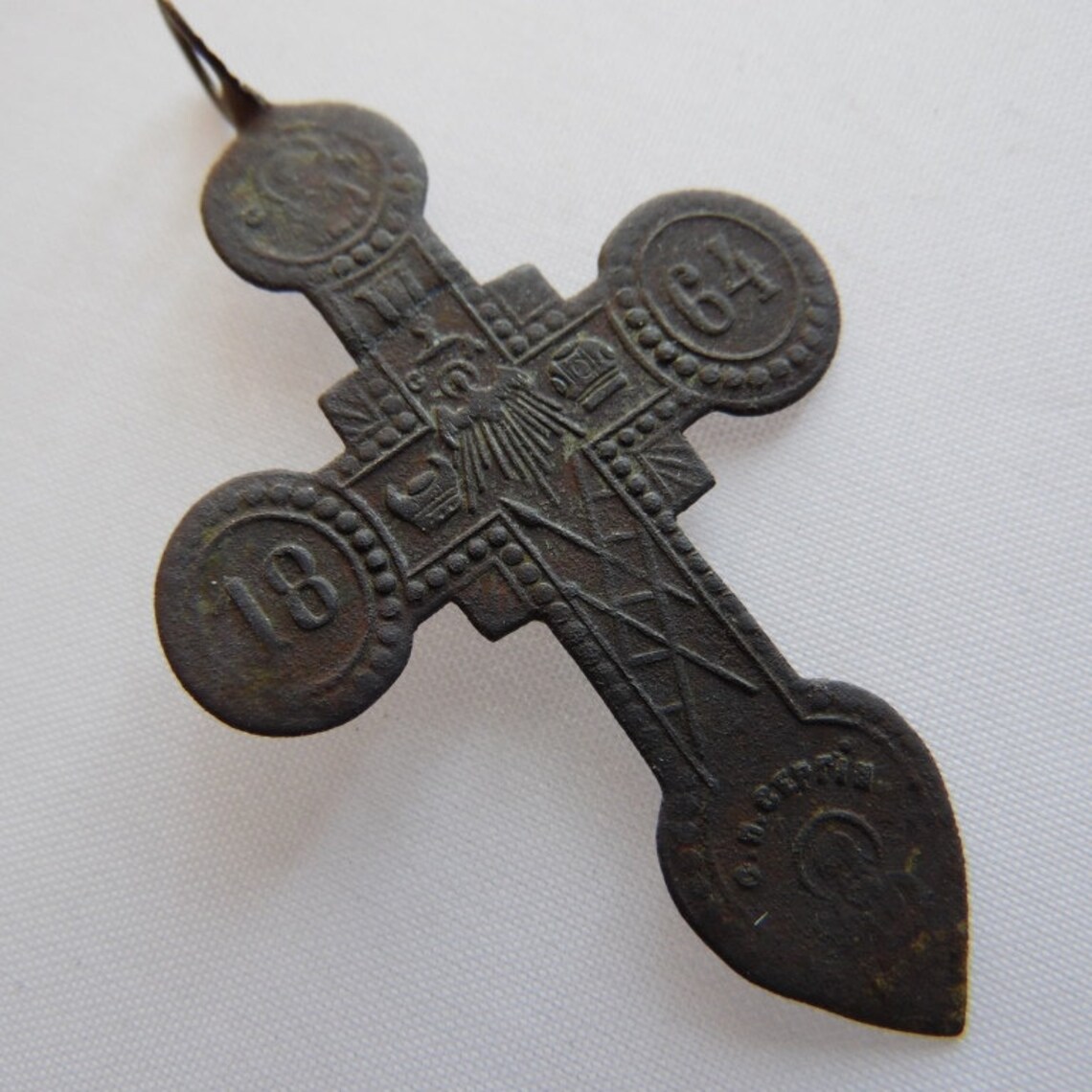 Antique Orthodox Bronze Russian Cross 1864 With Depicting the - Etsy