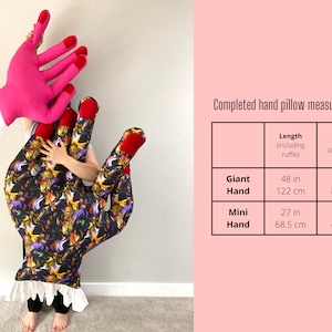 Hand Pillow Sewing Pattern PDF - Throw Pillow PDF Pattern - Digital ...