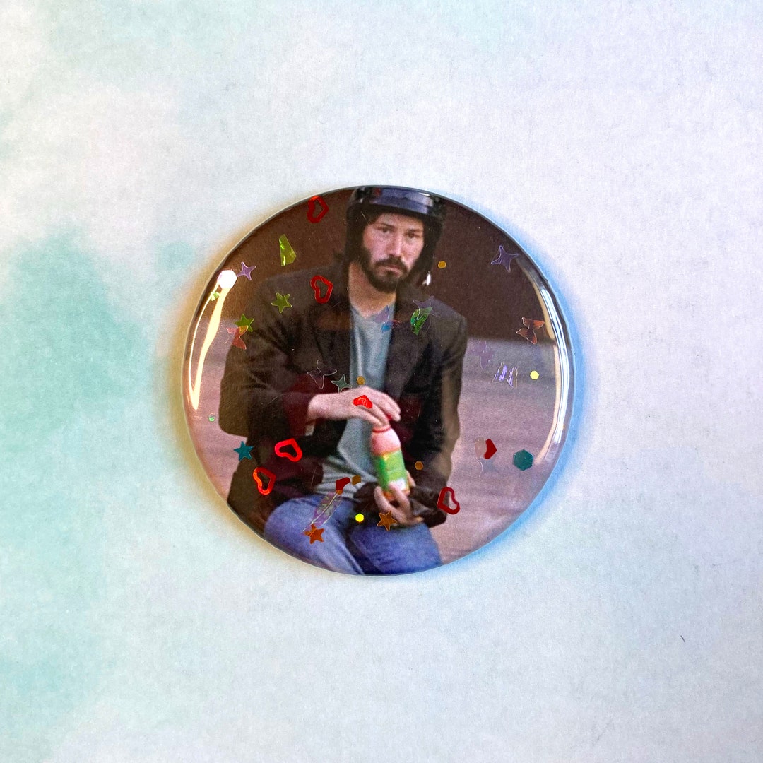 Sad Keanu Reeves Glitter Magnet - 2.25" Fridge Magnets - Valentines Day ...