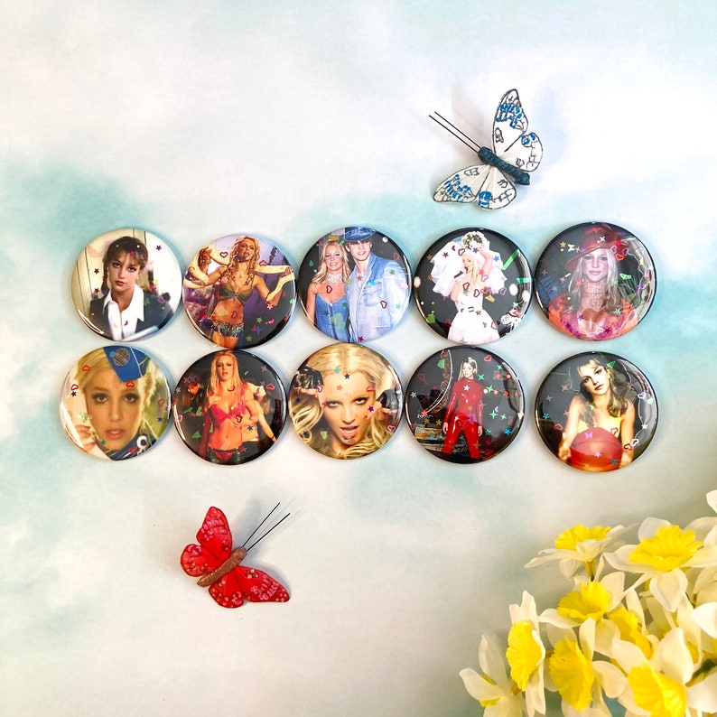 Britney Spears Costume - Best Friend Gift - Britney Spears Pins - Set ...