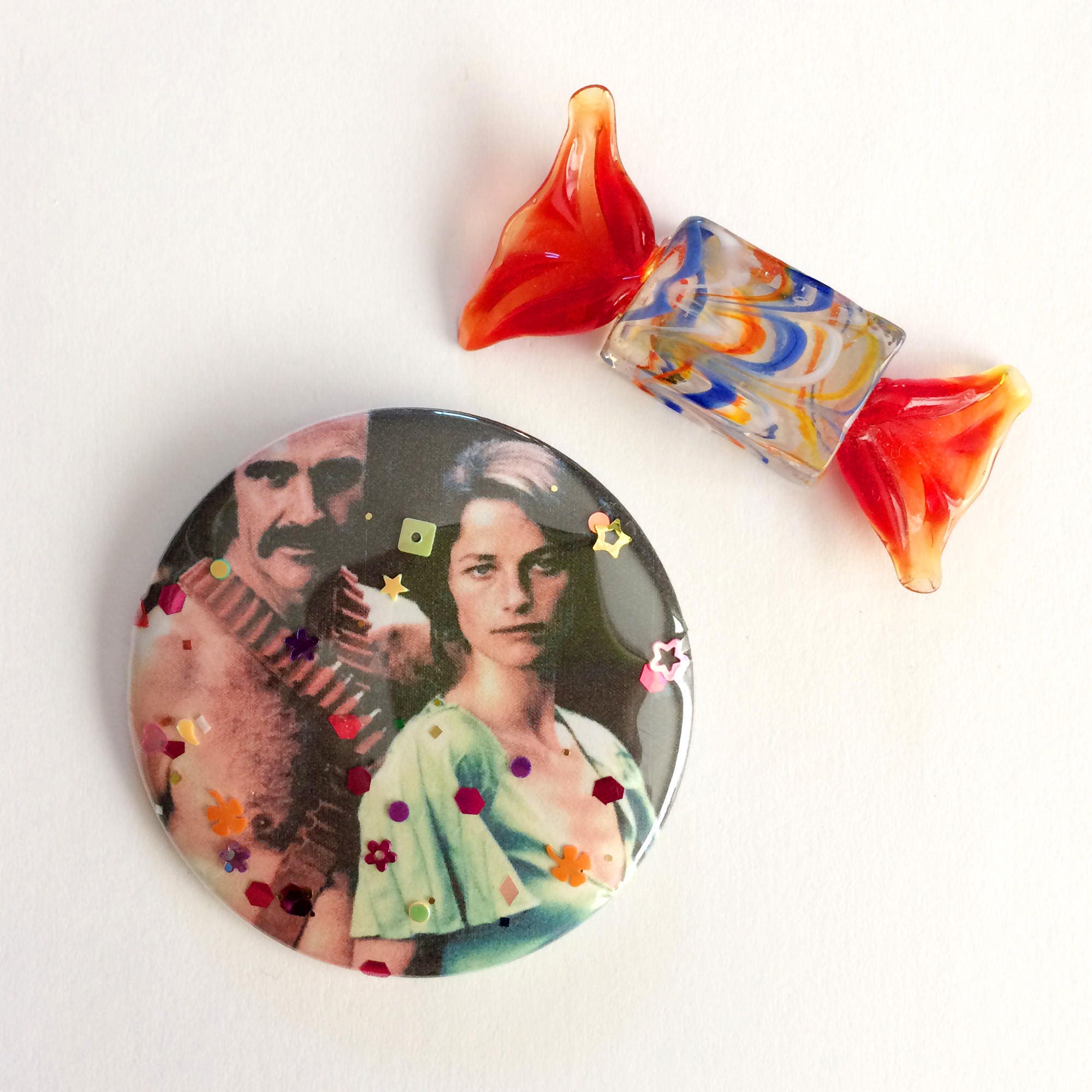 Zed and Consuella Zardoz Glitter Pin Handmade 2.25 - Etsy Finland