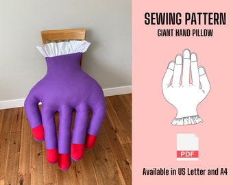 Hand Pillow Sewing Pattern PDF - Throw Pillow PDF Pattern - Digital ...