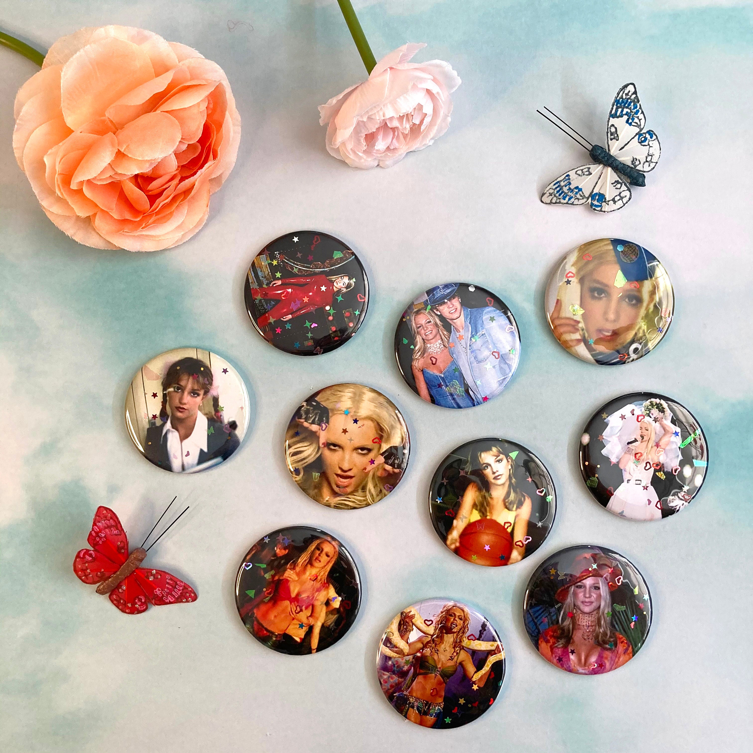 Britney Spears Positive Pins - Set of 10 - 2.25" Pinback Buttons - Best ...