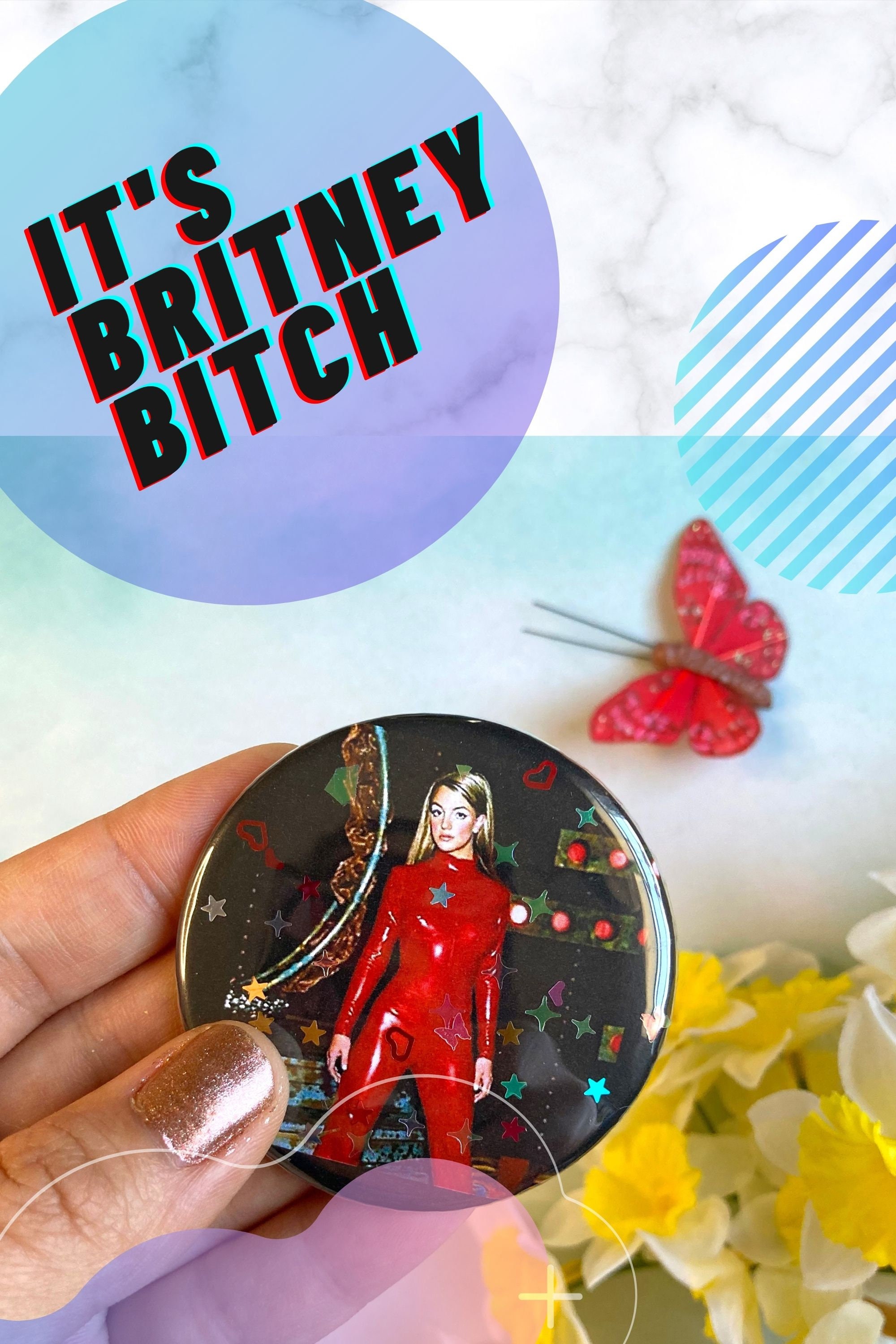 Britney Spears Pin - Button Pin - 2,25" Positive Pins - Beste Freundin ...