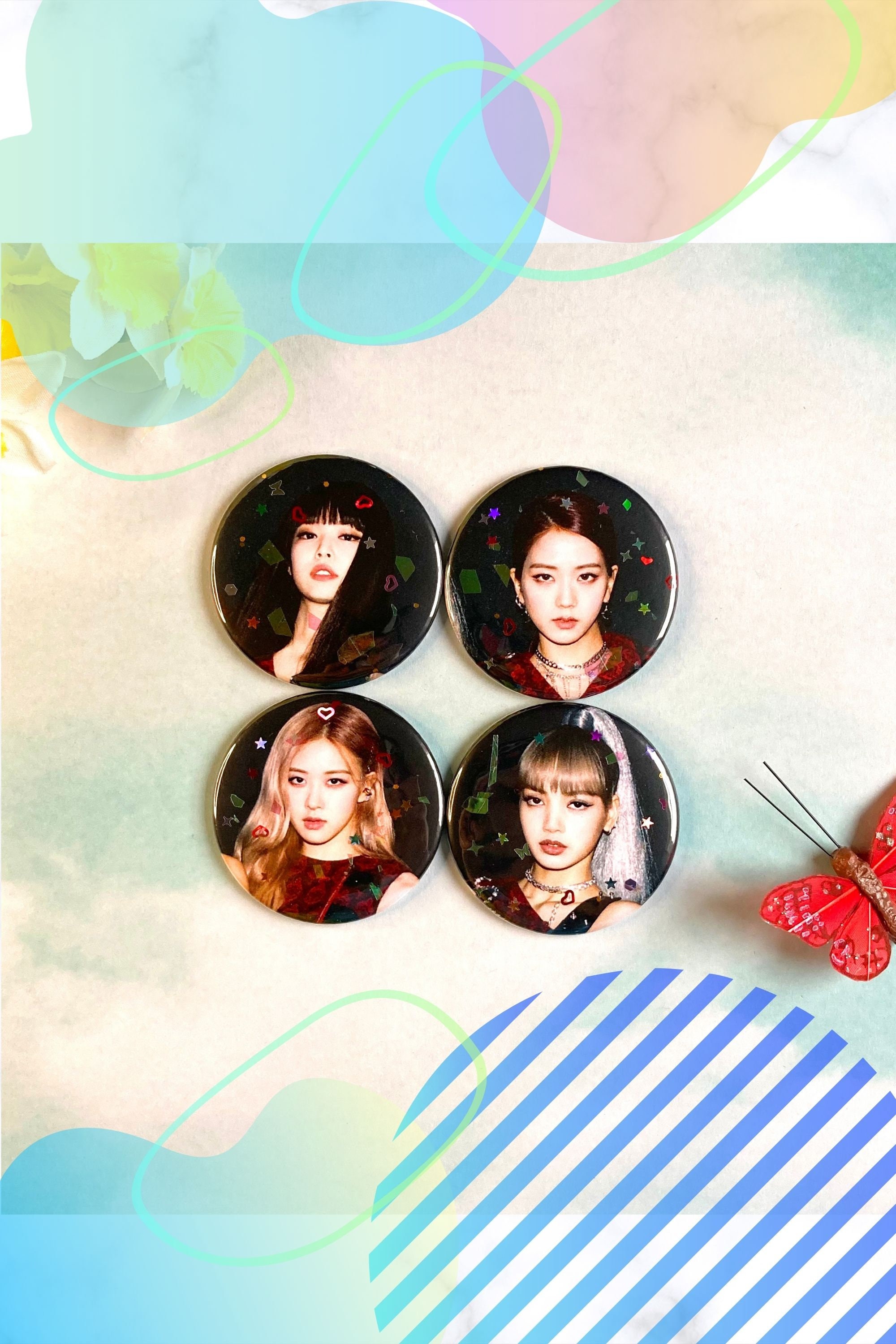 Kpop Blackpink Merch KPop Pins Positive Pins Blackpink | Etsy