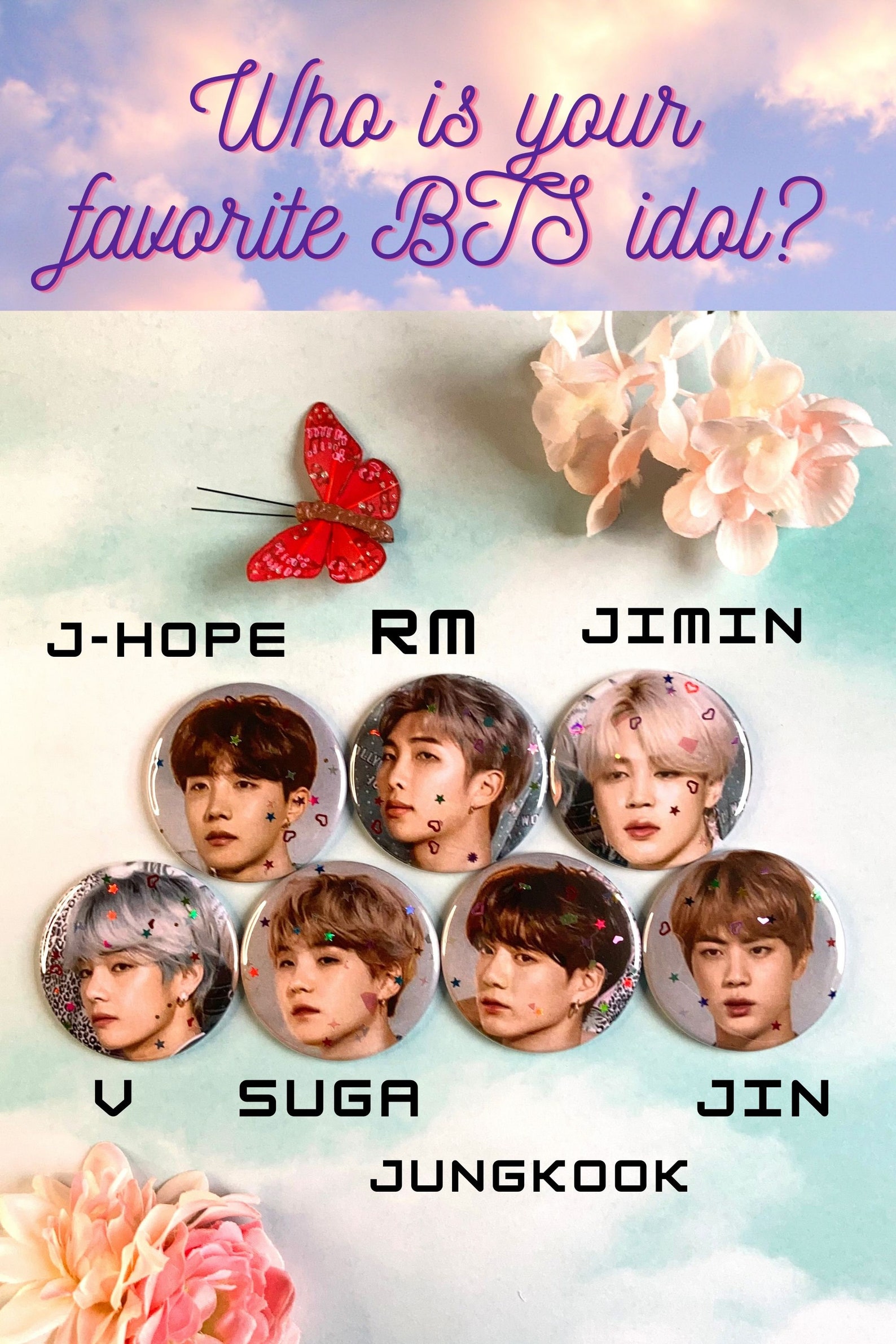 BTS Merch Kpop Magnets - BTS Refrigerator Magnets - 2.25" - K-pop ...