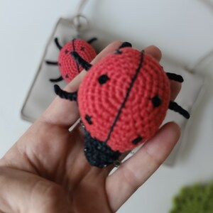 No-sew Crochet Pattern Keychain Ladybug, English PDF Instruction How to ...
