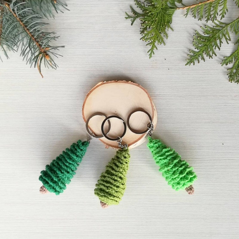 Tree Keychain - Etsy