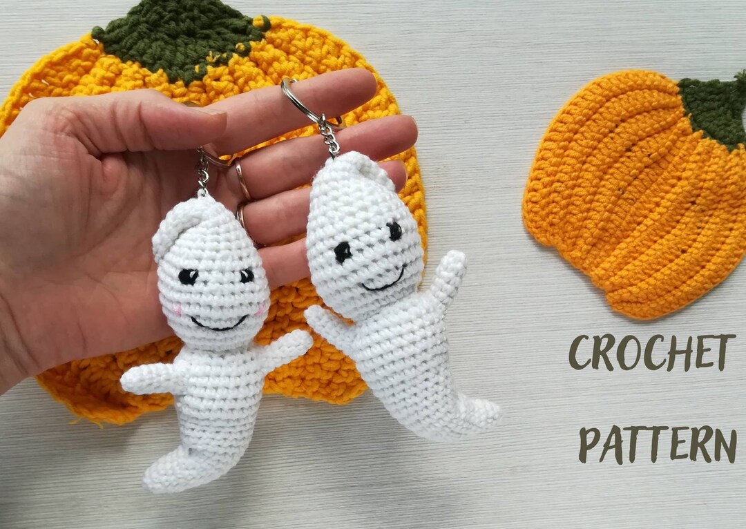 Crochet Pattern Keychain Ghost, English PDF Instruction Amigurumi ...