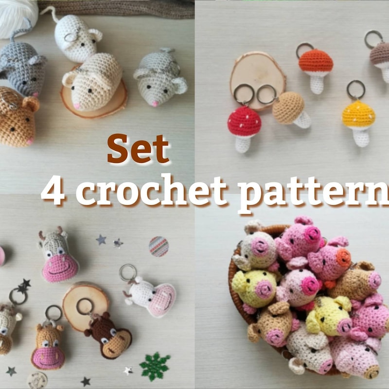 Crochet Animals Keychain - Etsy