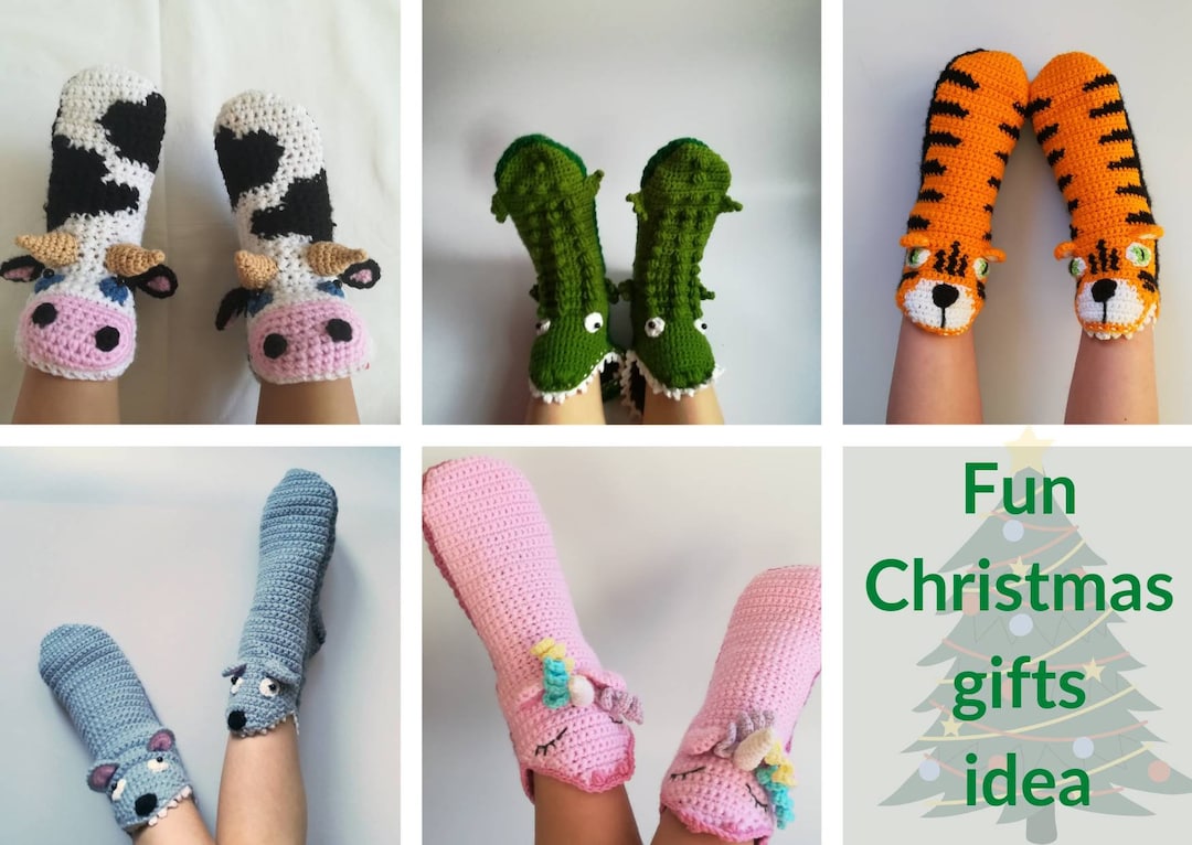Animal Home Slippers as Fun Kids Gifts, Socks Eating Your Feet as ...