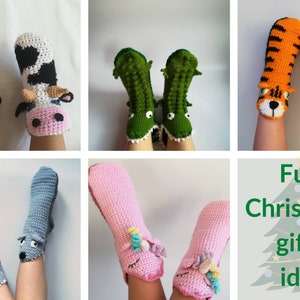 Animal Home Slippers as Fun Kids Gifts, Socks Eating Your Feet as ...