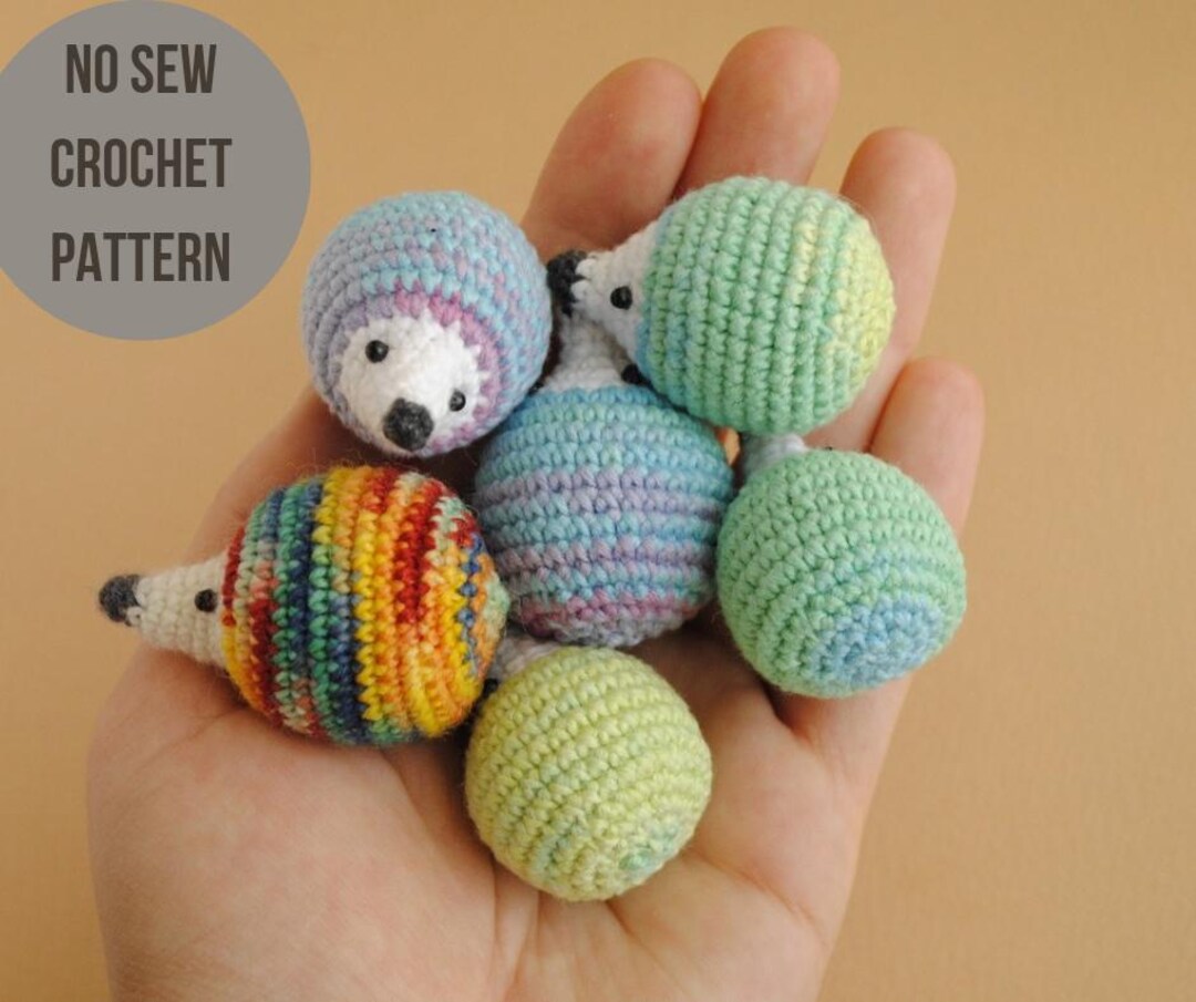 Crochet Pattern No Sew Keychain Size Toy Hedgehog for Little Gift ...