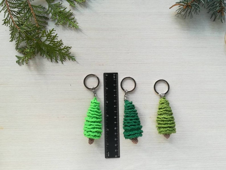 Pine Tree Keychain as Little Gift for Father, Small Fir-tree as ...
