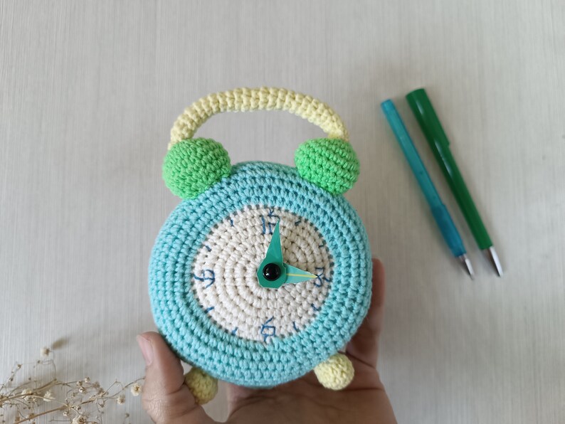 Crochet Pattern Alarm Clock as Educational Toy for Kids, Amigurumi ...