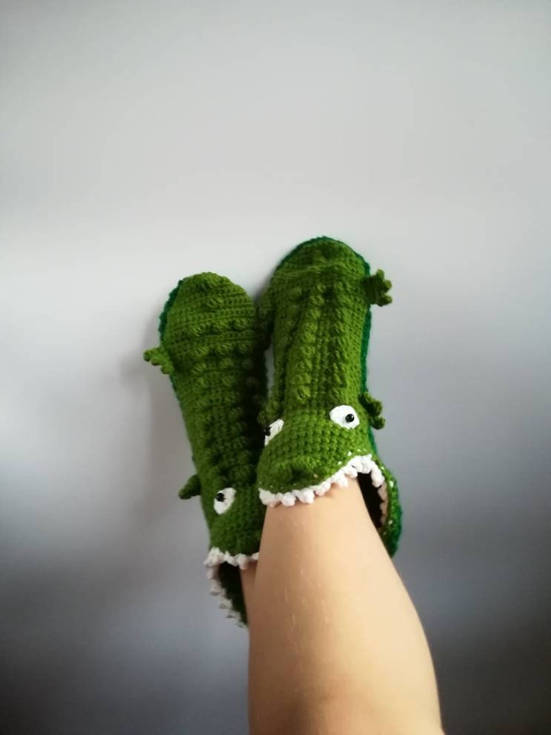 Crocodile Home Slippers as Gift for Kids, Alligator Socks Eating Your ...