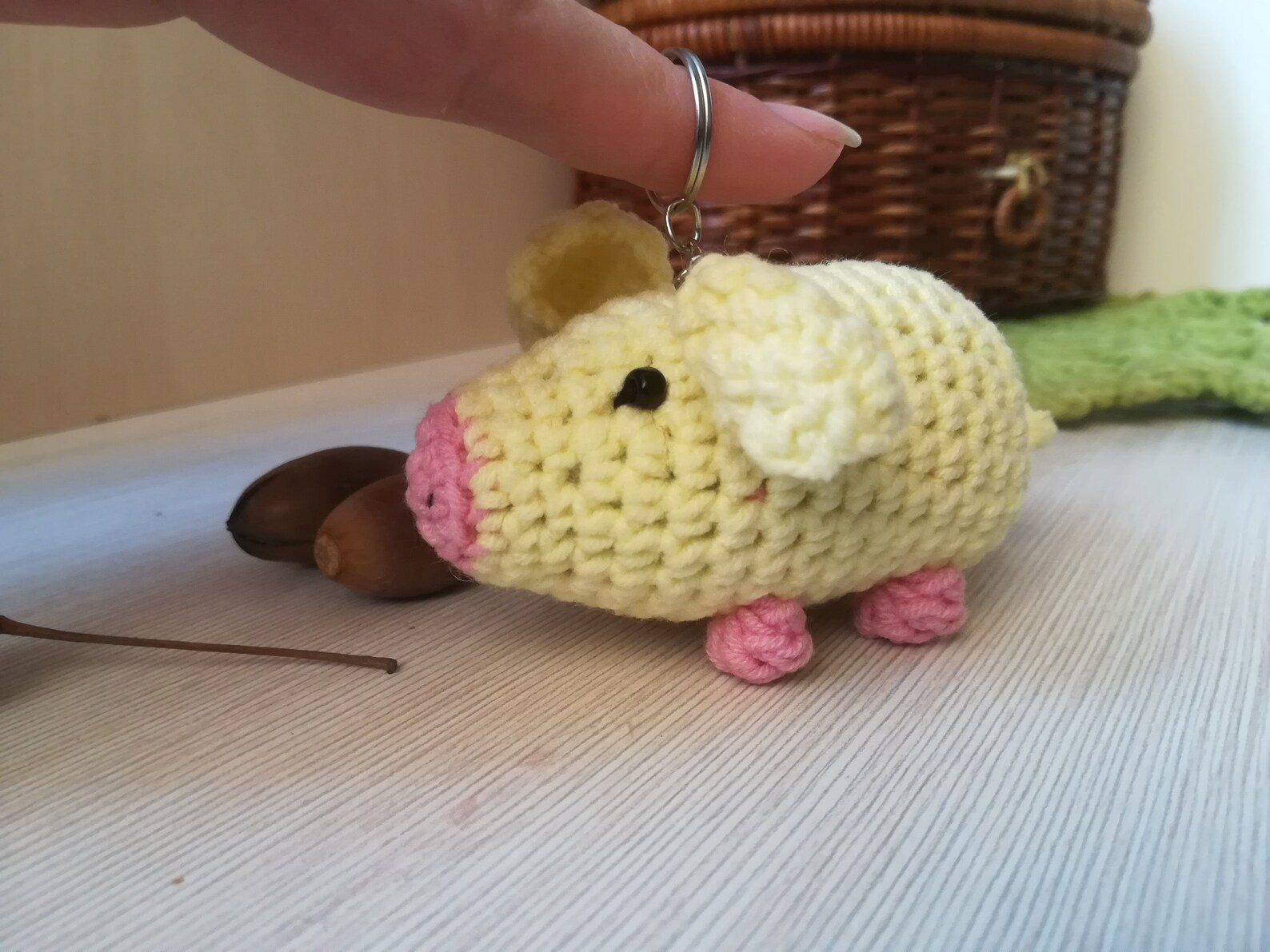 Crochet Pattern Keychain Pig How to Do Mini Toy Piggy as - Etsy