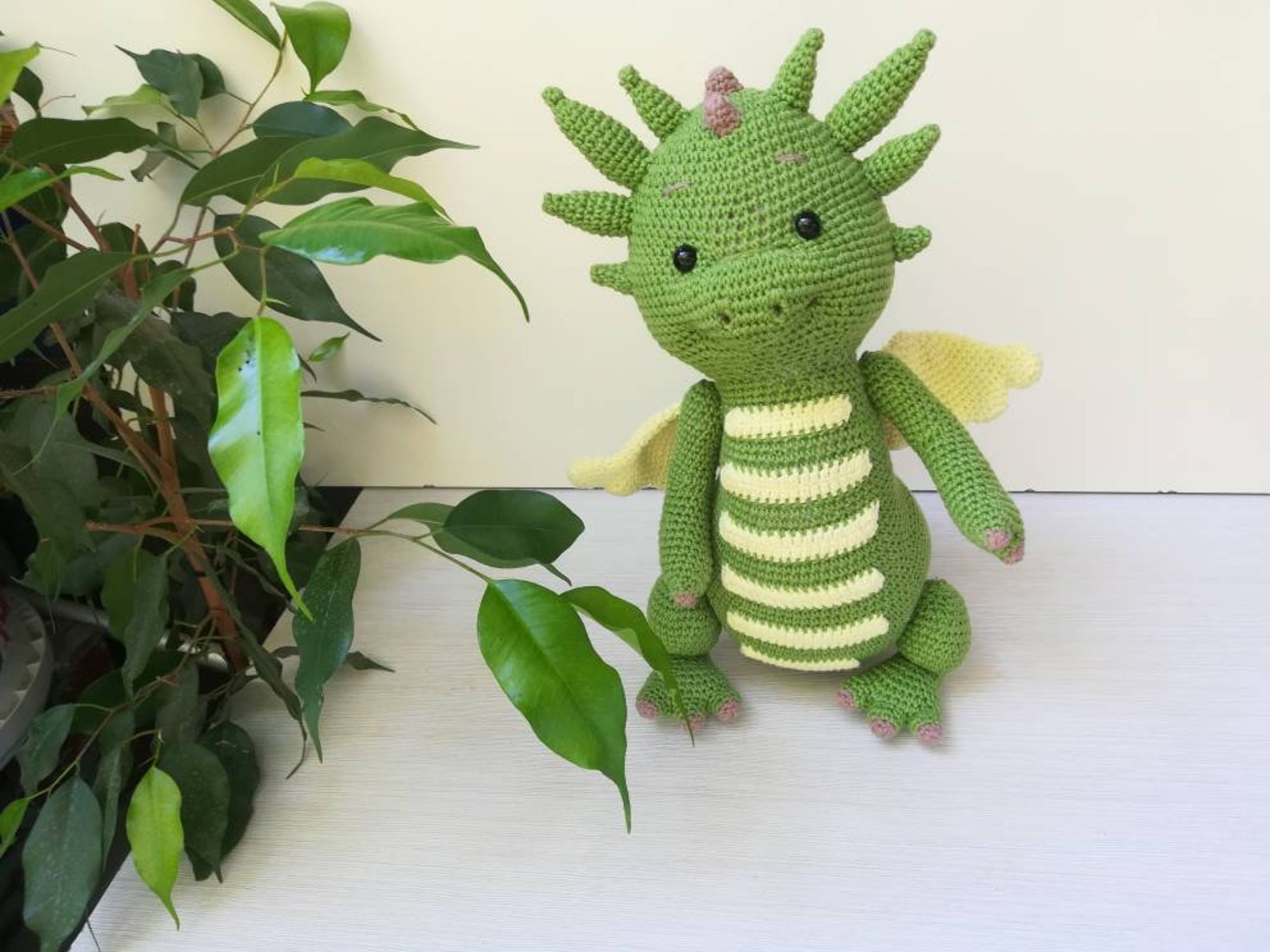 Crochet Pattern Dragon as Fantasy Toy, Amigurumi PDF Tutorial Fairy ...