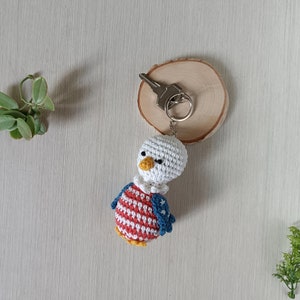 Crochet Pattern Keychain USA Patriotic Bald Eagle, English PDF ...
