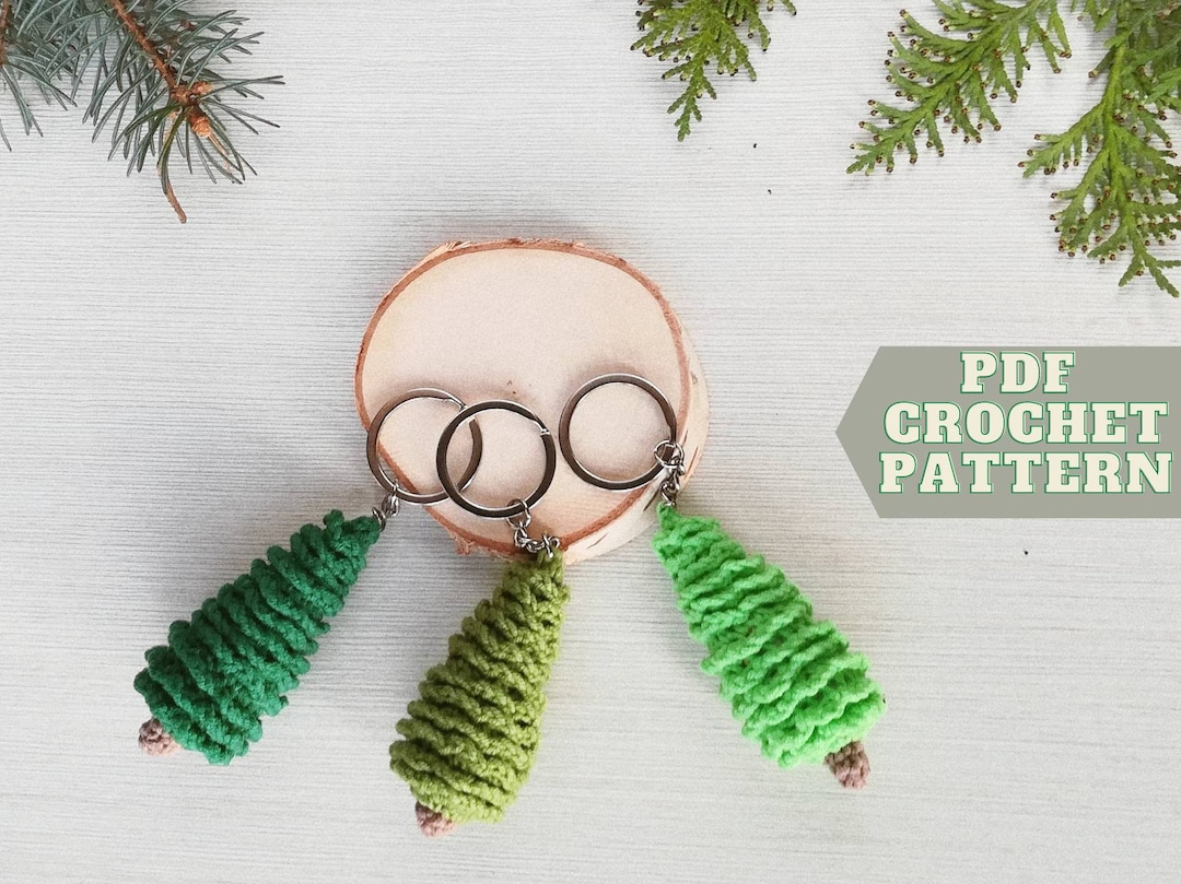 Crochet Pattern Keychain Christmas Tree, English PDF Instruction How to ...