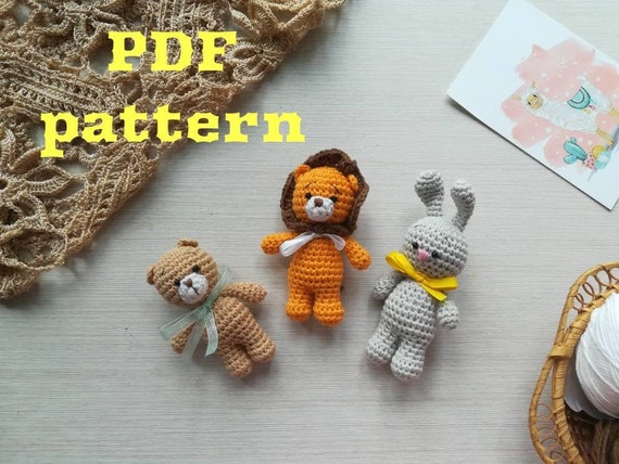 Crochet Pattern Zoo Animal Toys Pattern Amigurumi Toy Bear | Etsy