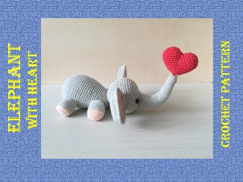 Crochet Pattern Toy Elephant English PDF Instruction | Etsy
