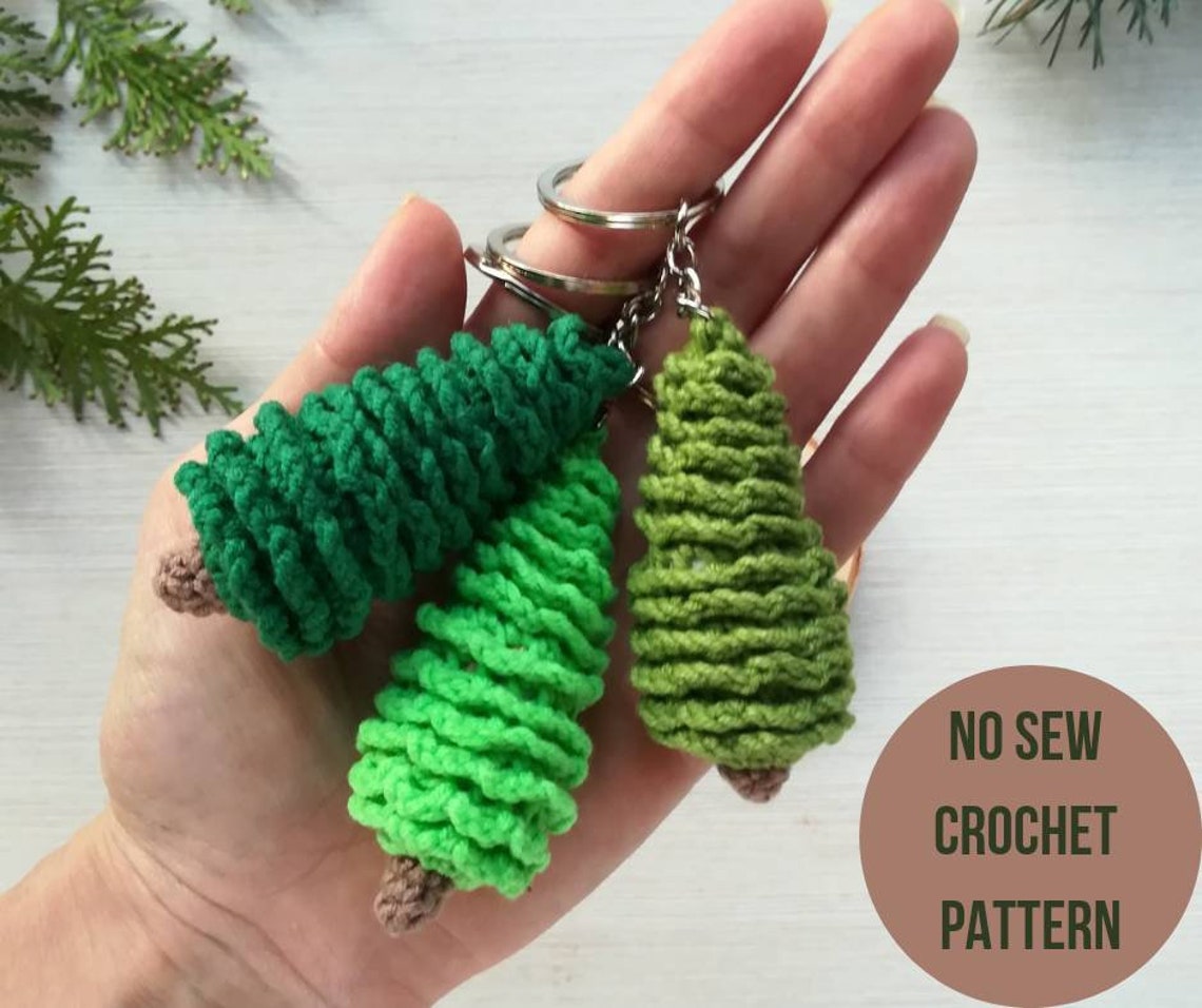 No Sew Crochet Pattern Keychain Christmas Tree English PDF - Etsy